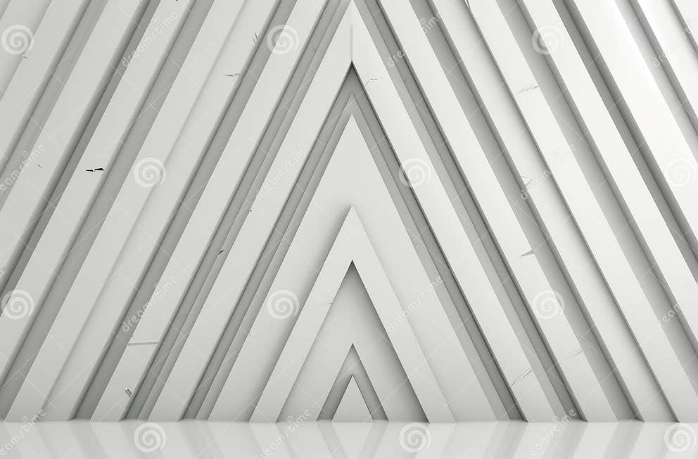 Geometric White Wall Design with Angled Patterns in a Modern Interior ...