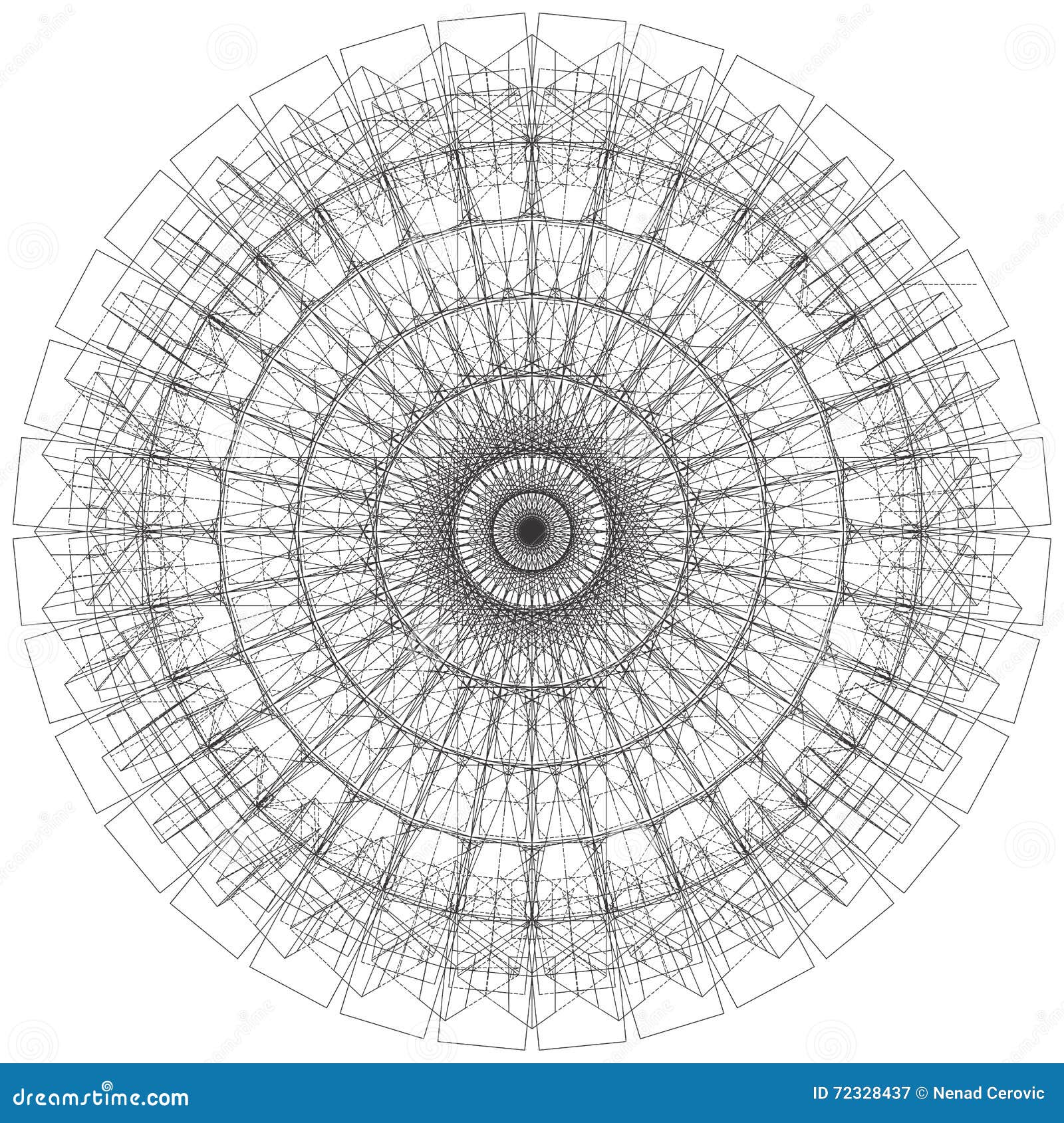 Geometric Wire Frame Shape Vector. Abstract Modern Shape Wire Structure ...