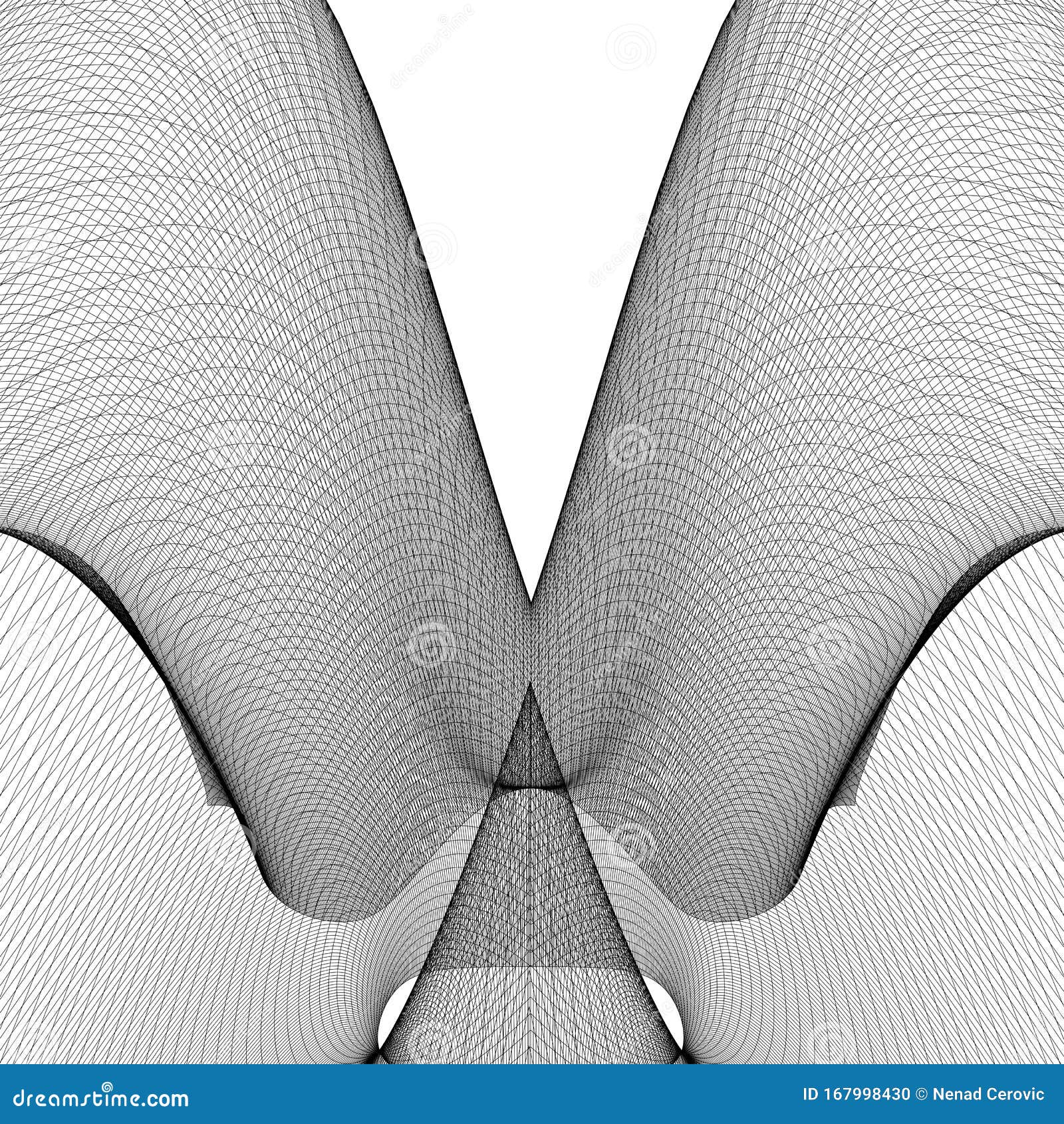 Geometric Wire Frame Shape Vector. Abstract Modern Shape Wire Structure ...