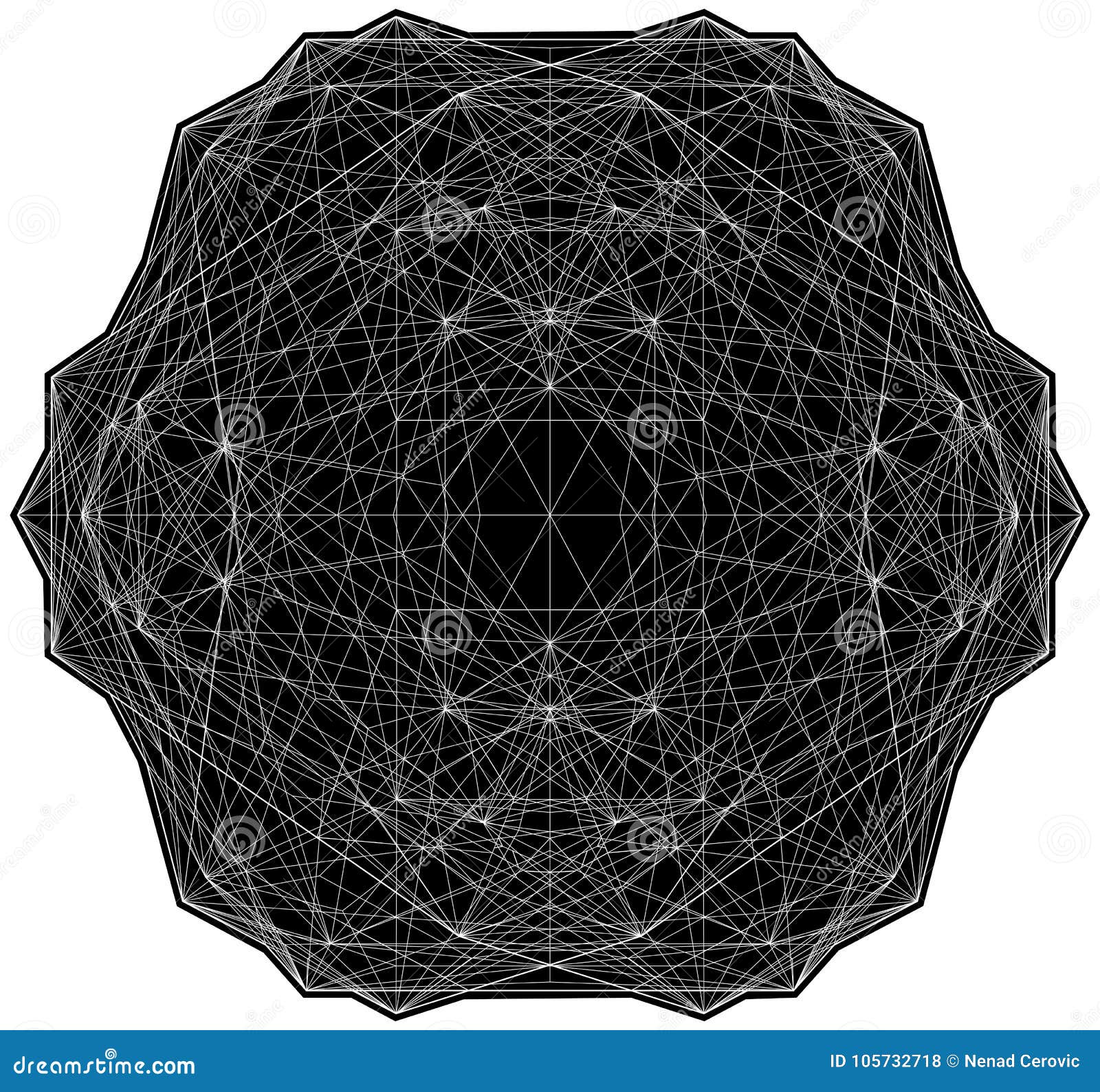 Geometric Wire Line Structure Constructions Illustration Stock Vector ...