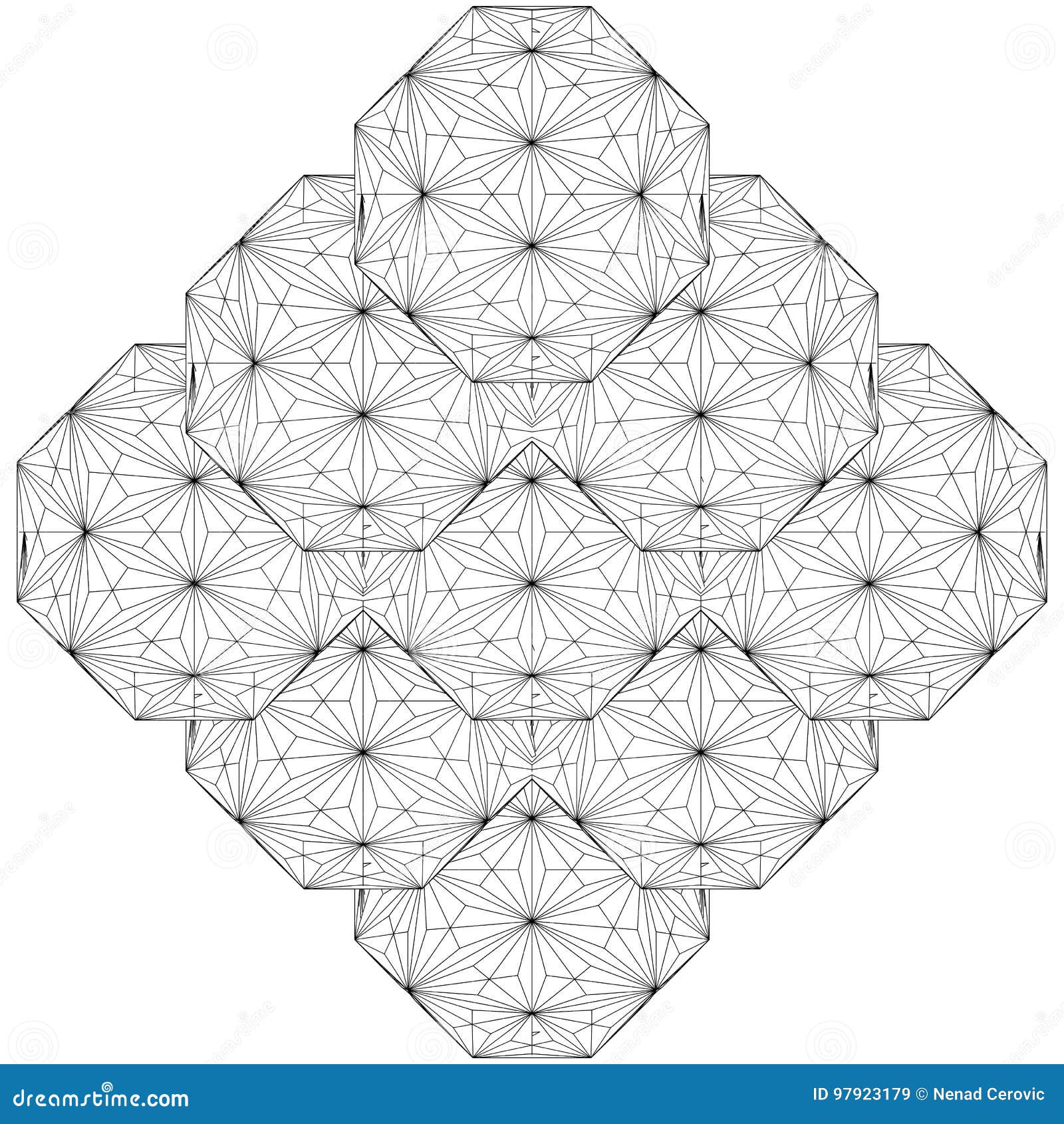 Geometric Wire Line Structure Illustration Vector Stock Vector ...