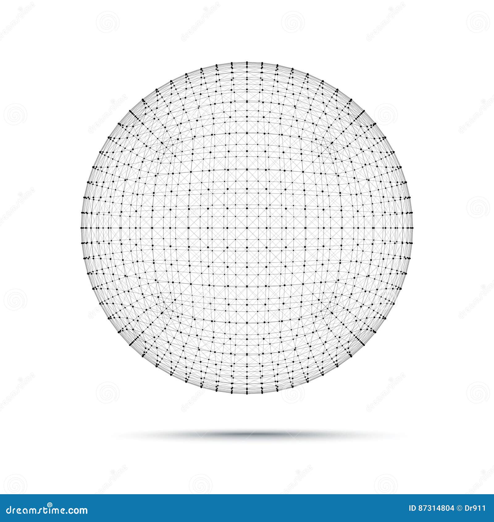 Geometric wire mesh sphere stock vector. Illustration of lines - 87314804