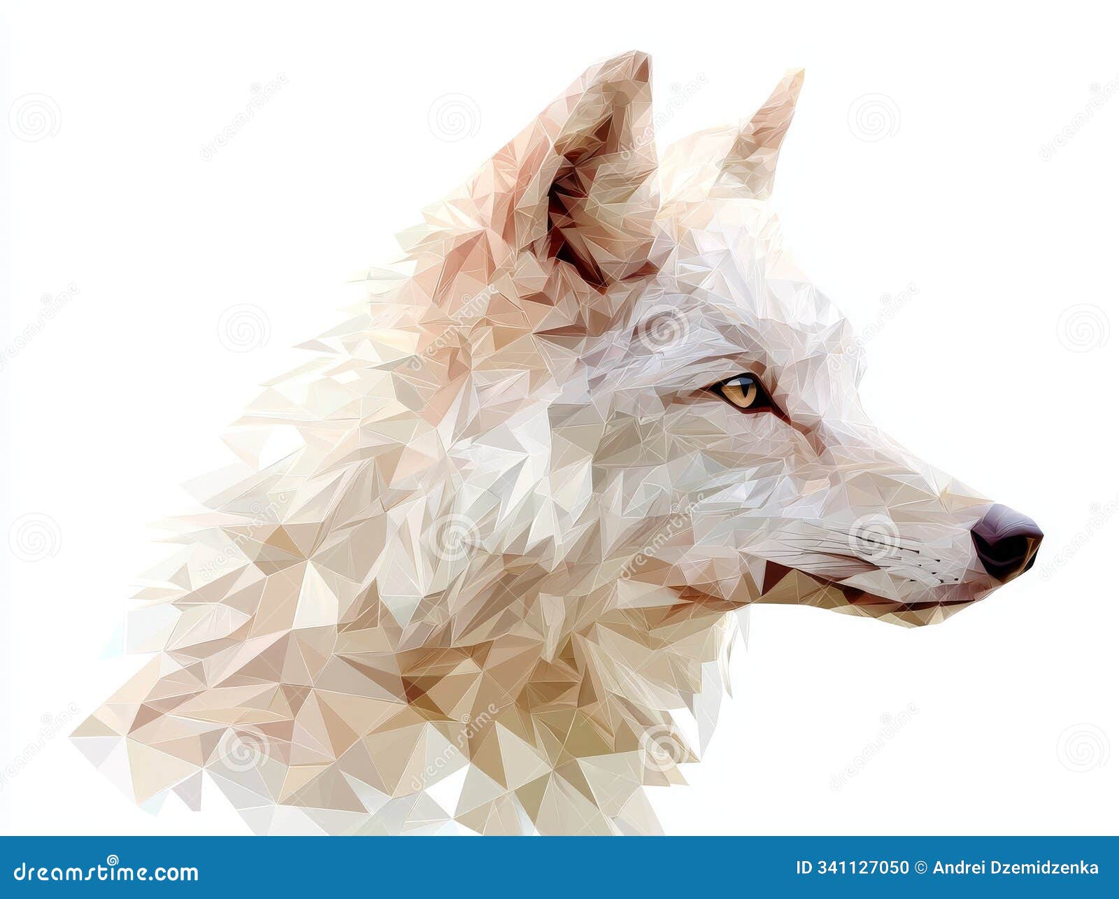 The Geometric Wolf is an Icon of the Head of a Wolf. Abstract ...