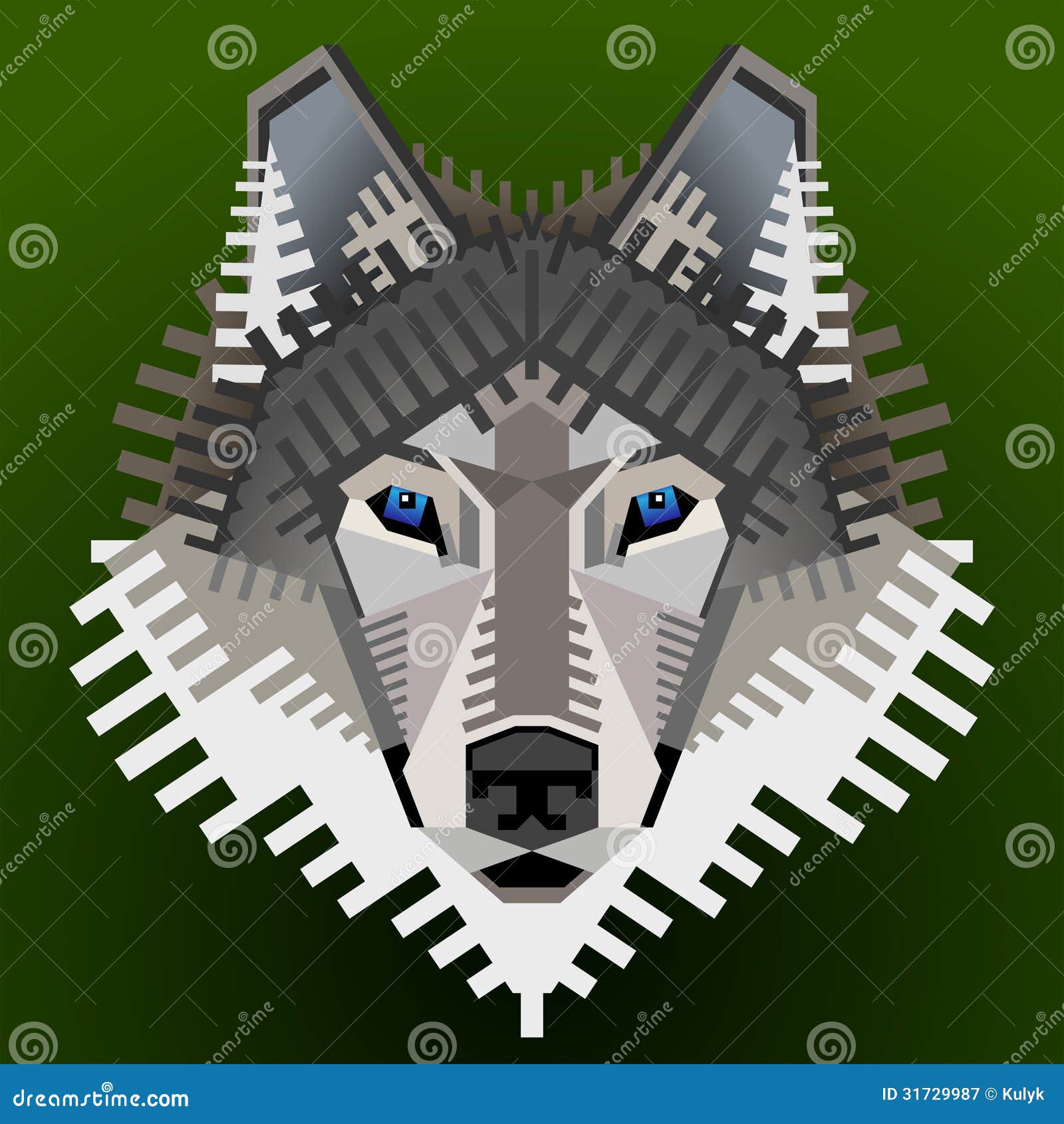 Geometric wolfs face stock vector. Illustration of mascot - 31729987