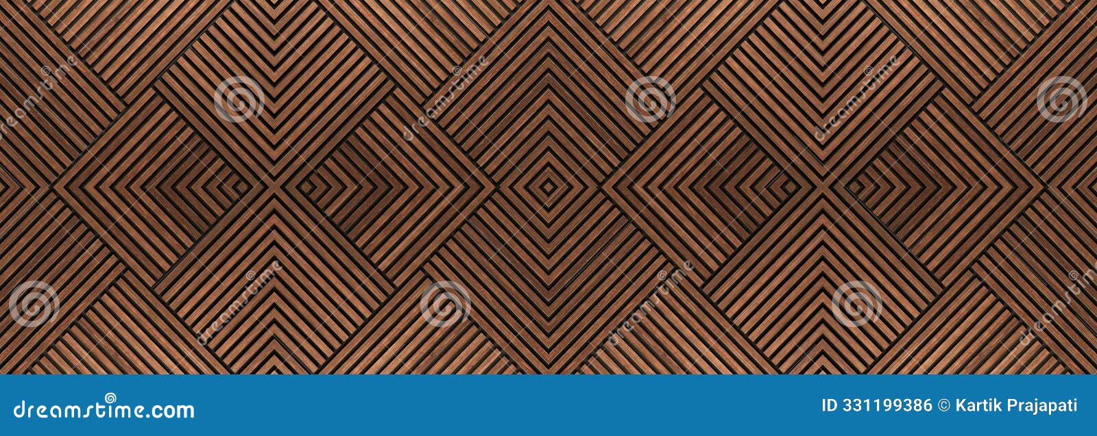 Geometric Wood Pattern with Interlocking Diamond Shapes Formed by Thin ...