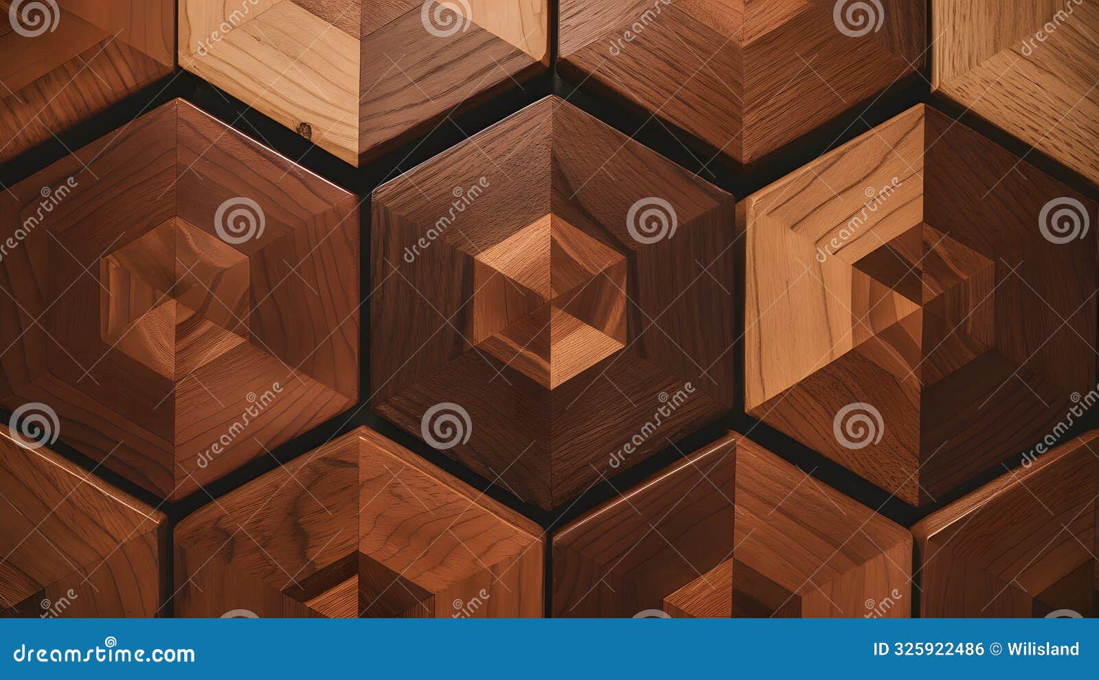 Geometric Wooden Wall Panel. Stock Illustration - Illustration of style ...