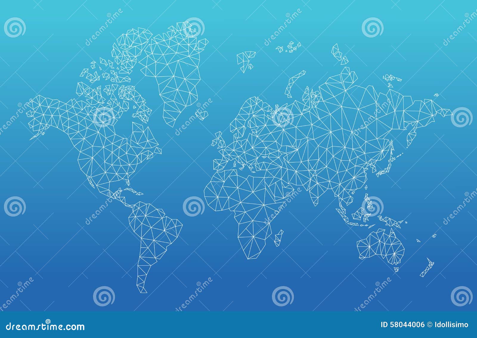Geometric World Map stock vector. Illustration of global - 58044006