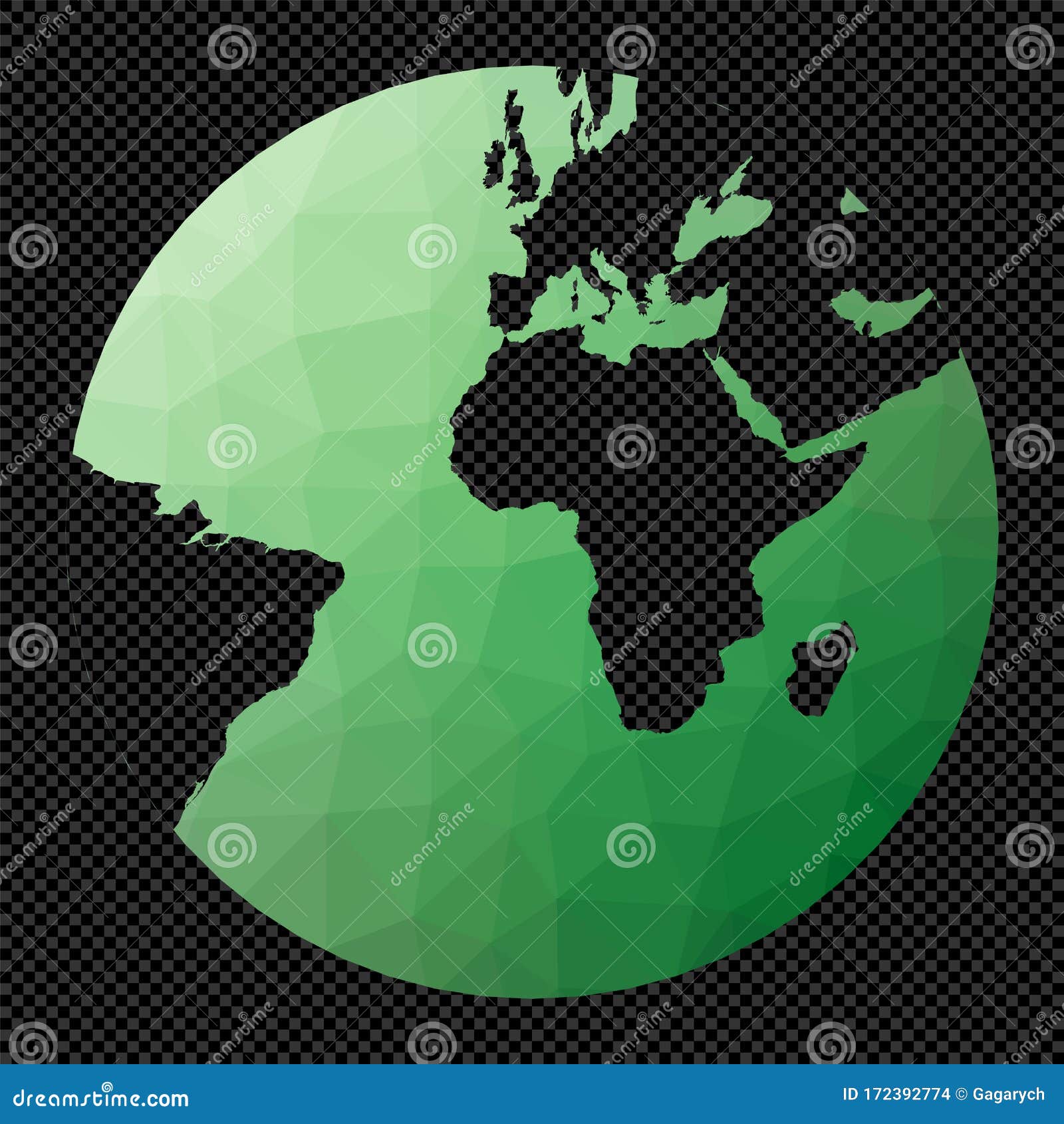 Geometric world map. stock vector. Illustration of global - 172392774