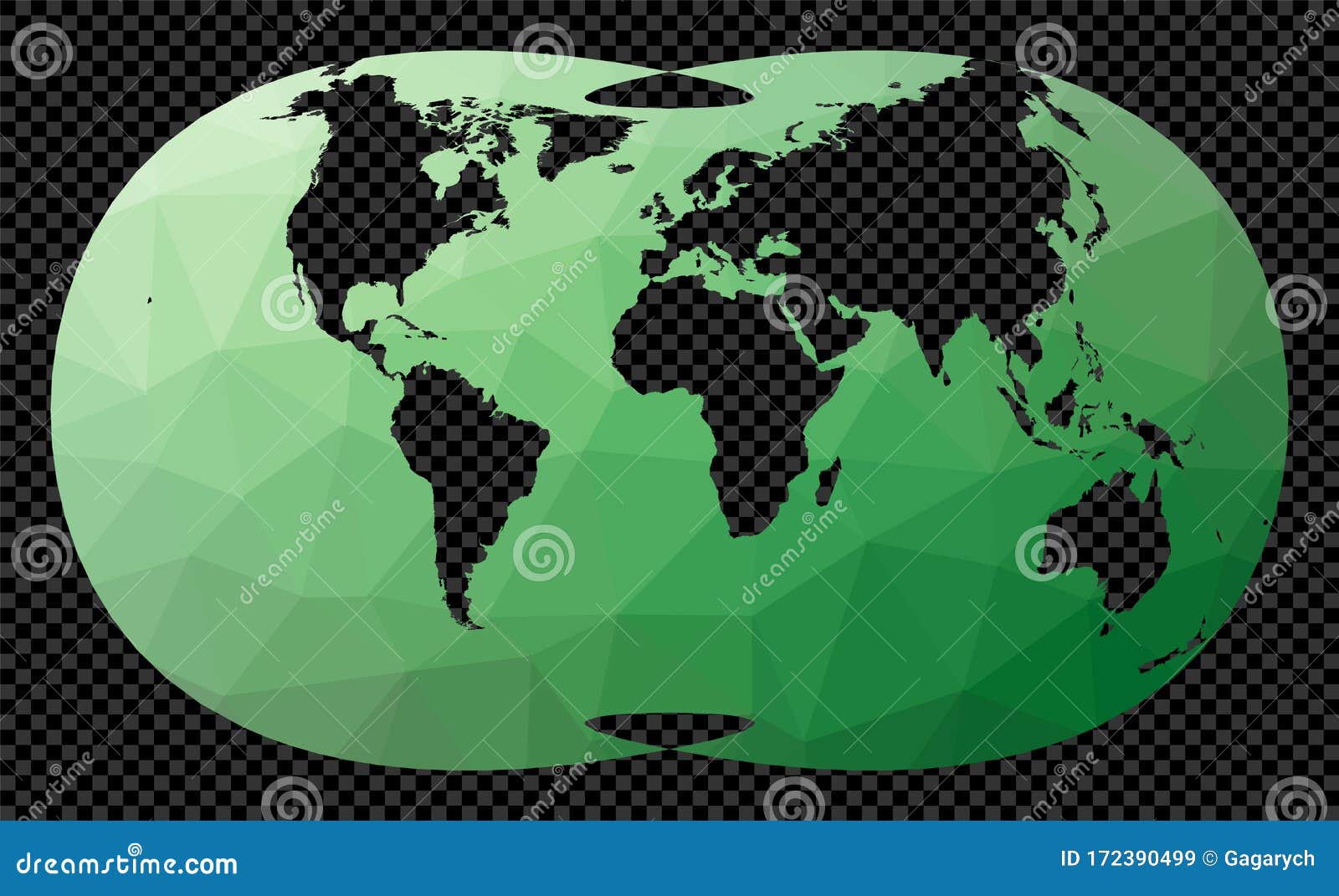 Geometric world map. stock vector. Illustration of polygon - 172390499