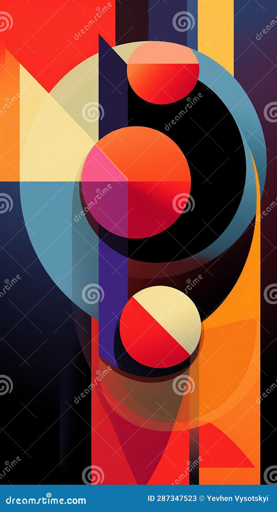 Geometric Worlds Abstract Forms Smooth Lines Contrasti_004 Stock ...