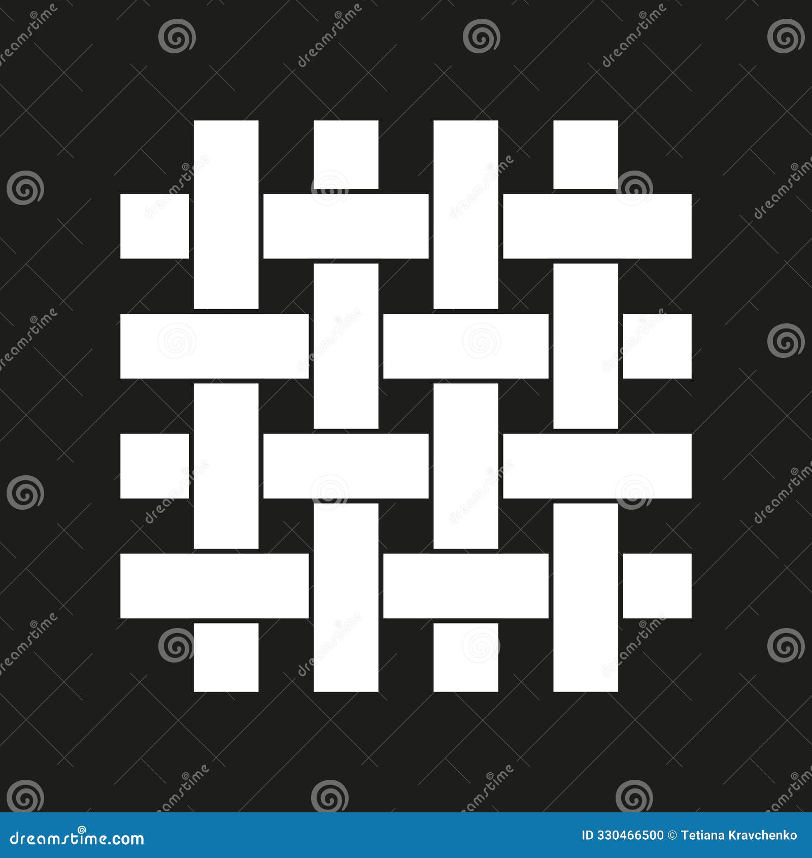 Geometric Woven Pattern Icon. Interlaced Square Design. Abstract Black ...