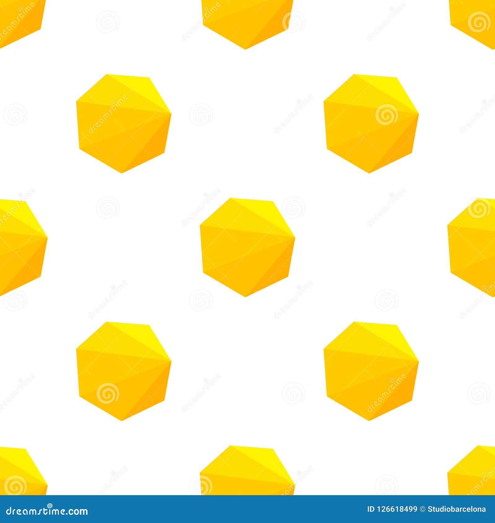 Geometric Yellow Figures Pattern. Stock Vector - Illustration of sunny ...
