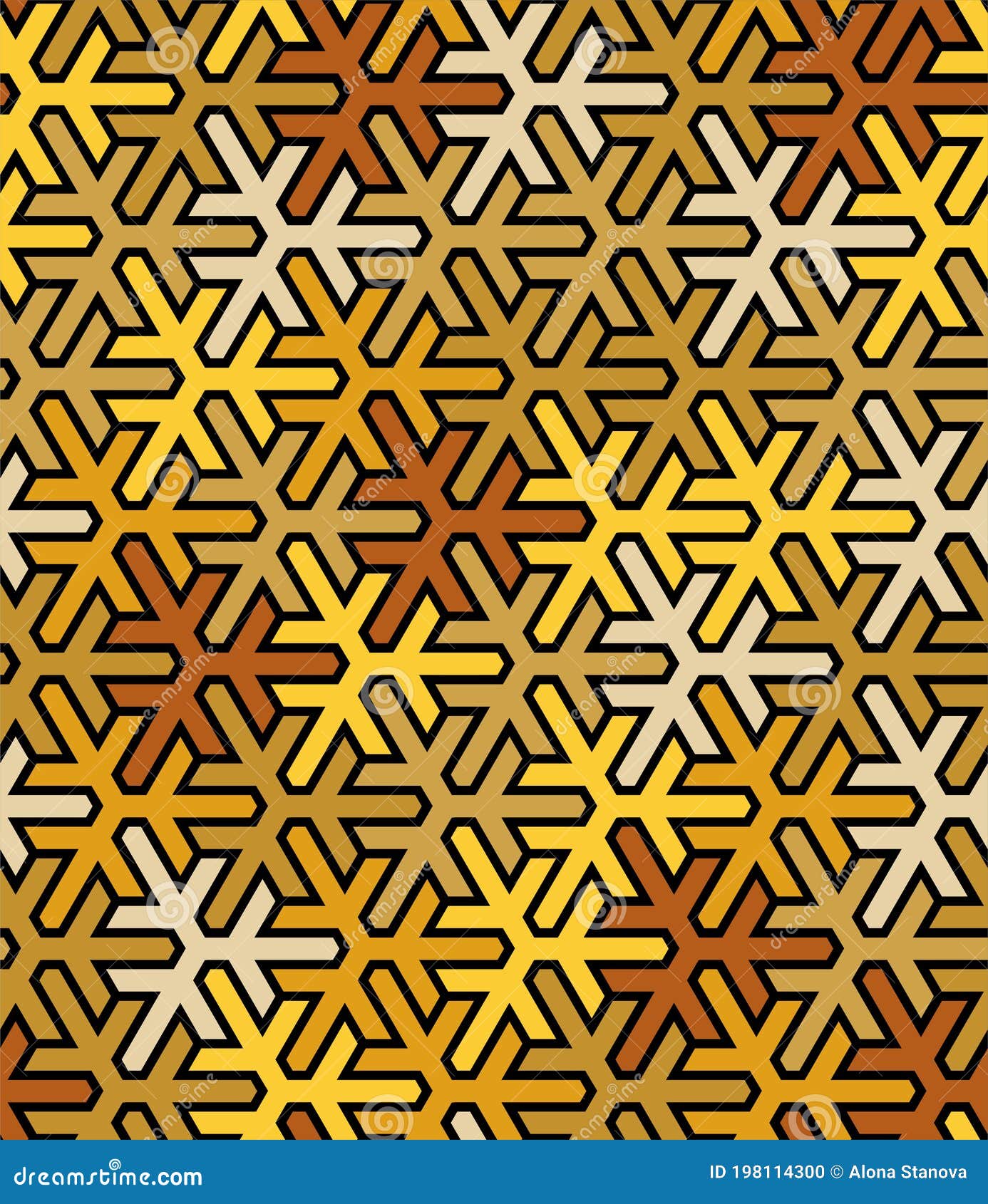 Geometric Yellow Islamic Pattern. Color Geometric Arabic Vector Texture ...