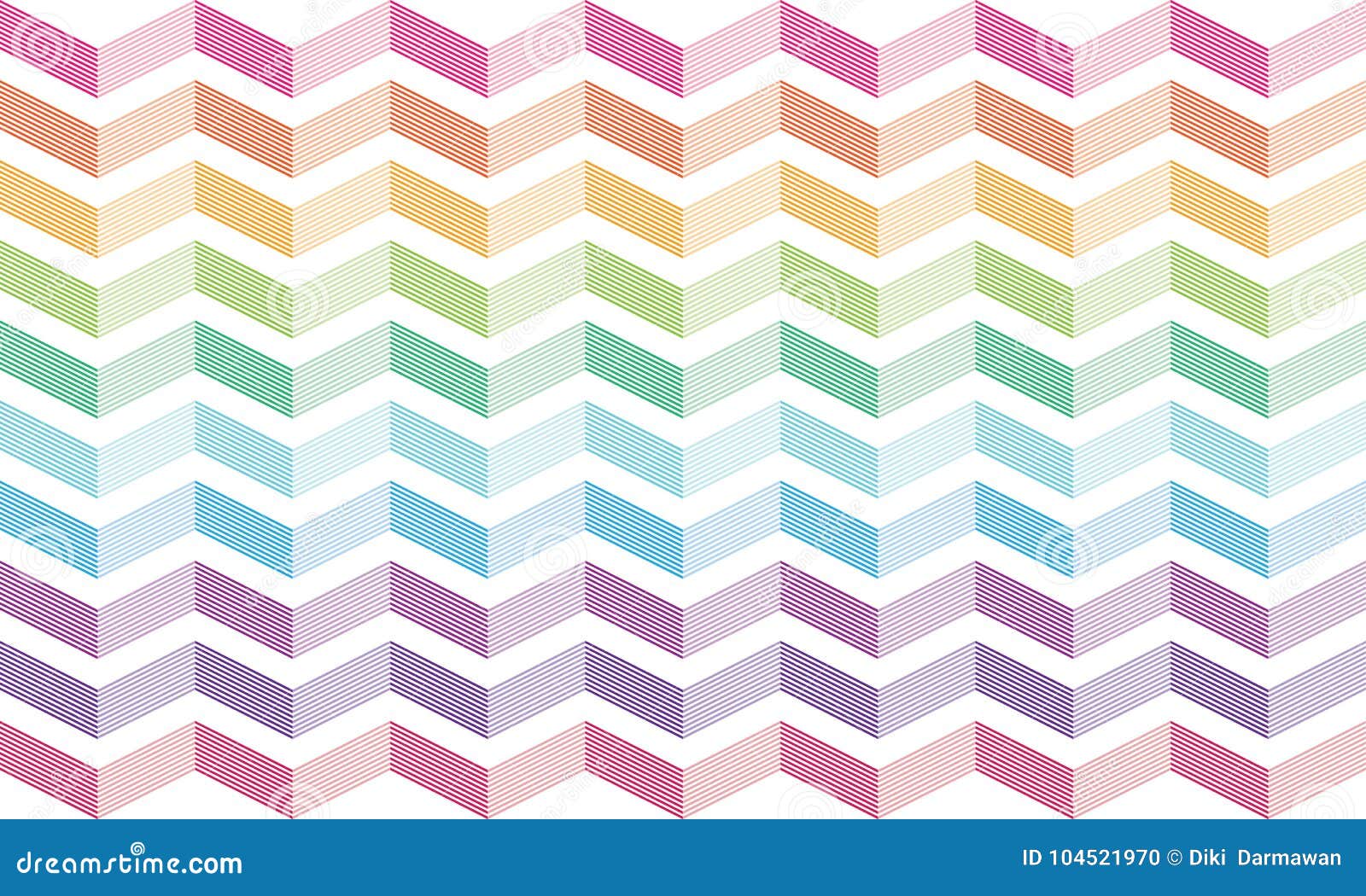 Geometric Zigzag Seamless Pattern Colorful Stock Vector - Illustration ...