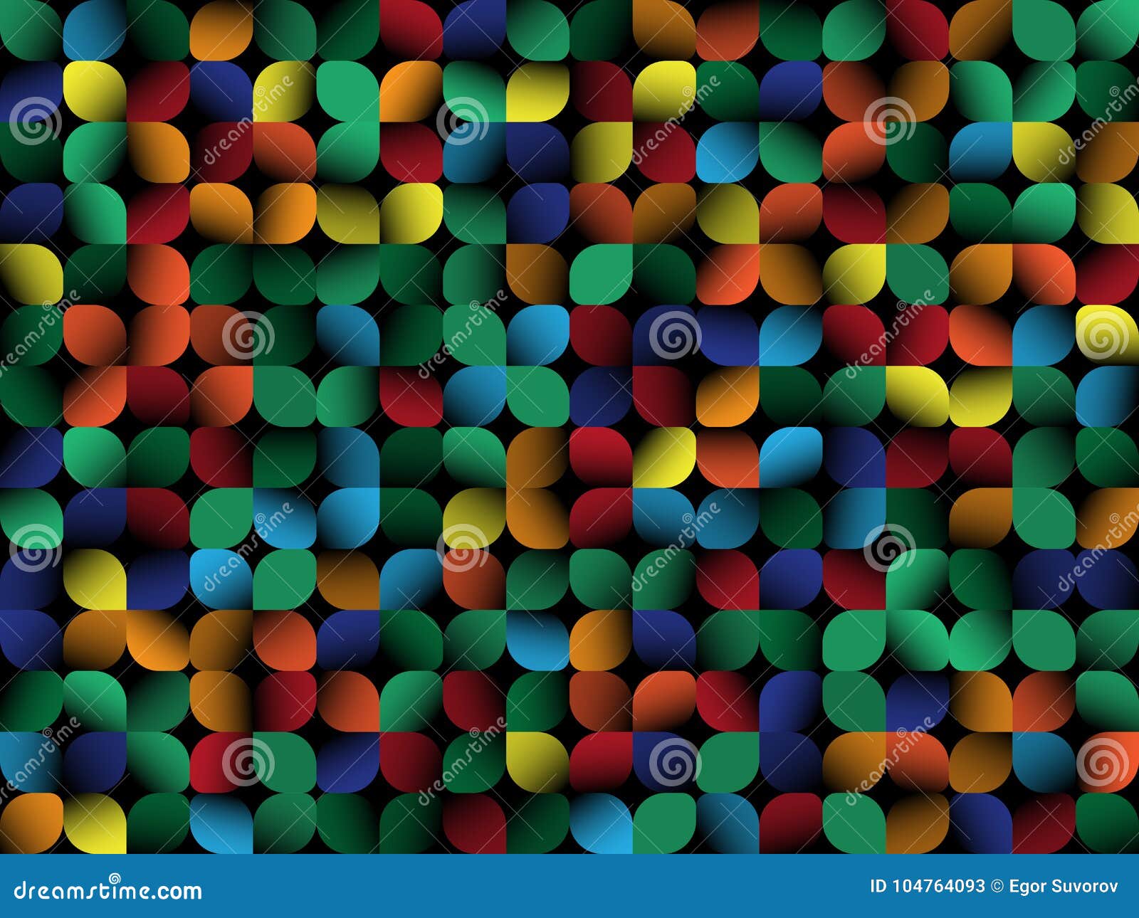 Geometrical Abstract Background. Color Elements on Black Stock Vector ...