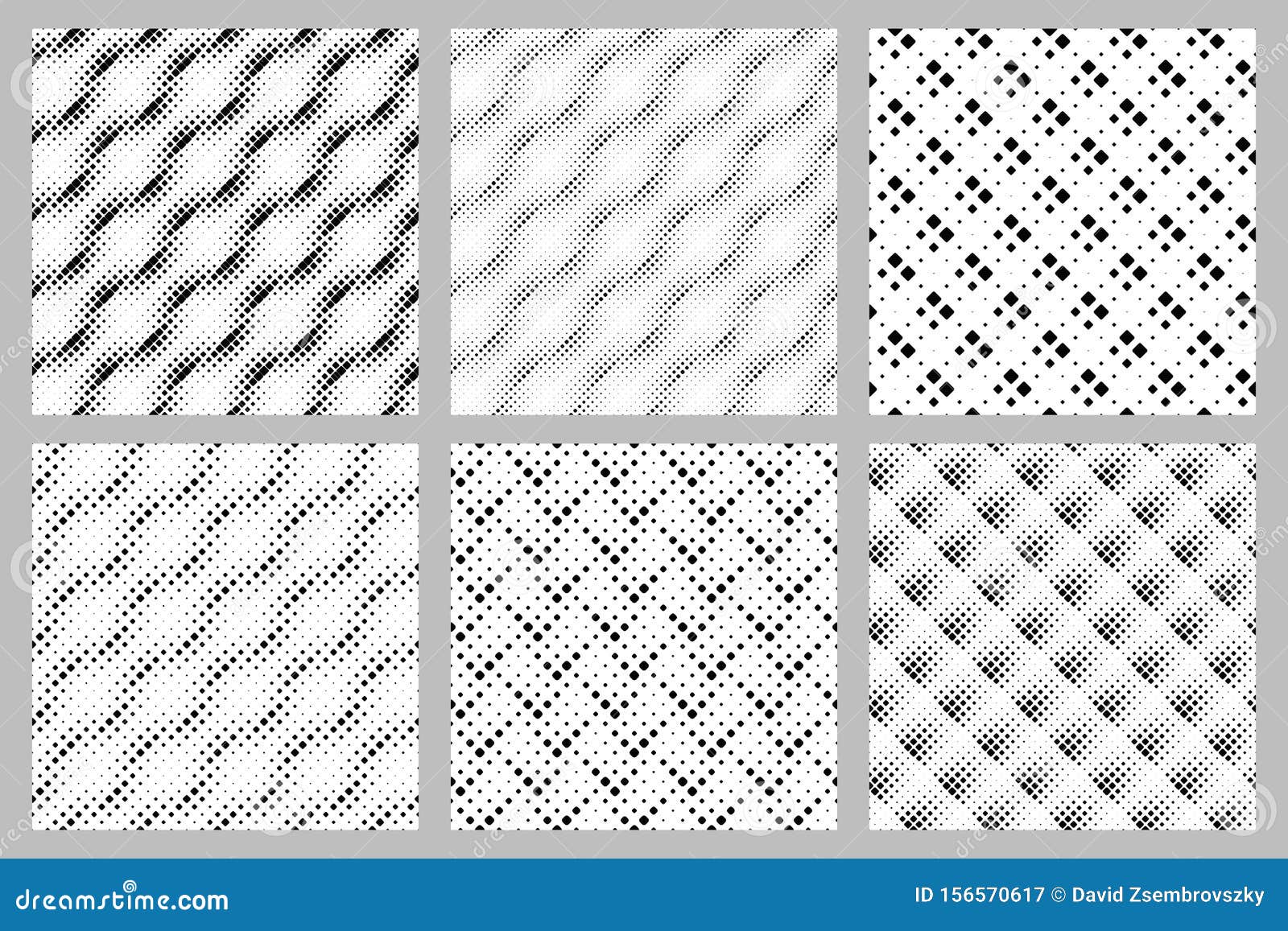 Geometrical Abstract Square Pattern Background Design Set Stock Vector