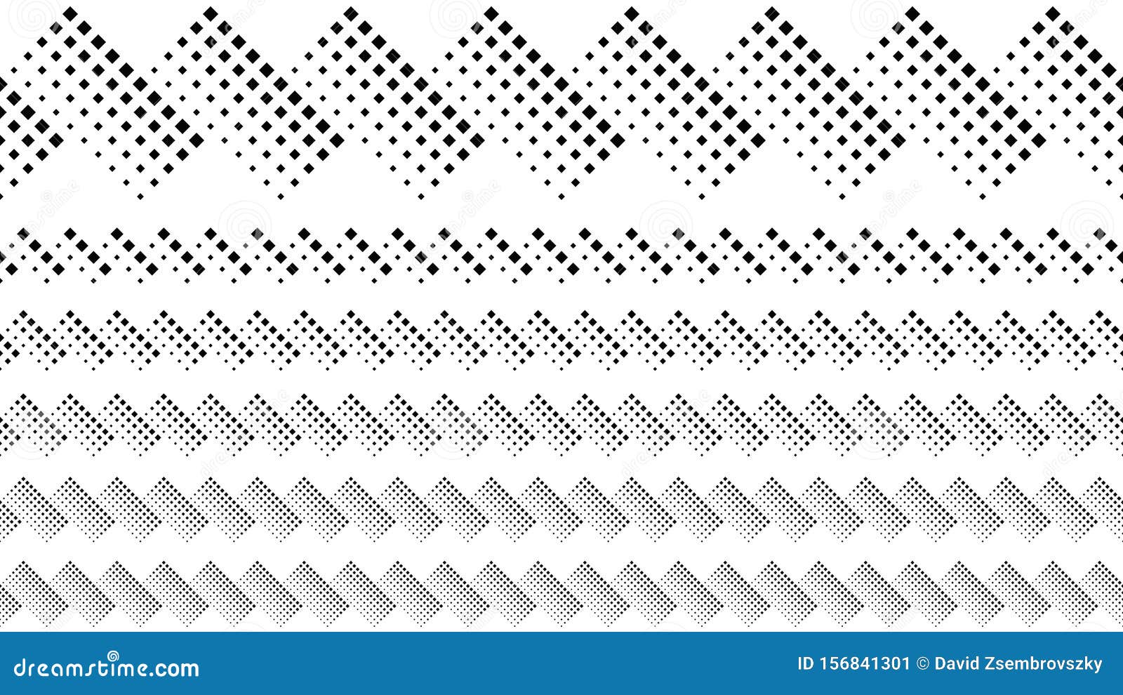 Geometrical Abstract Square Pattern Page Separator Set Stock Vector ...