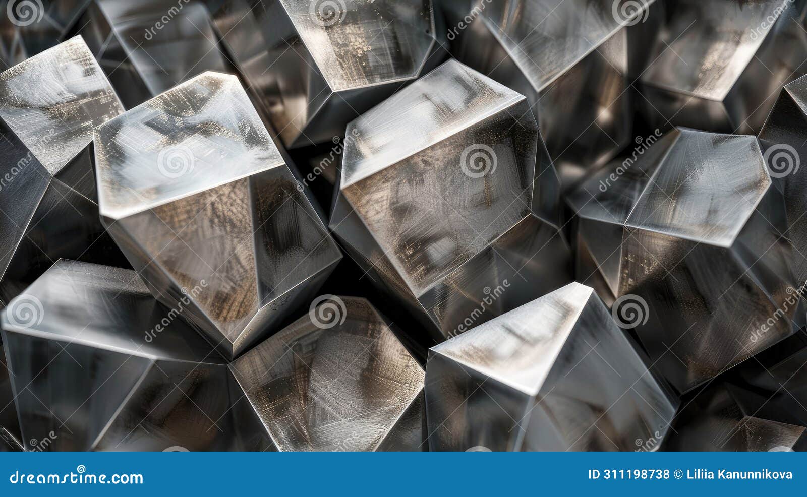 A Geometrical Background Characterized by a Lustrous Metal Surface ...