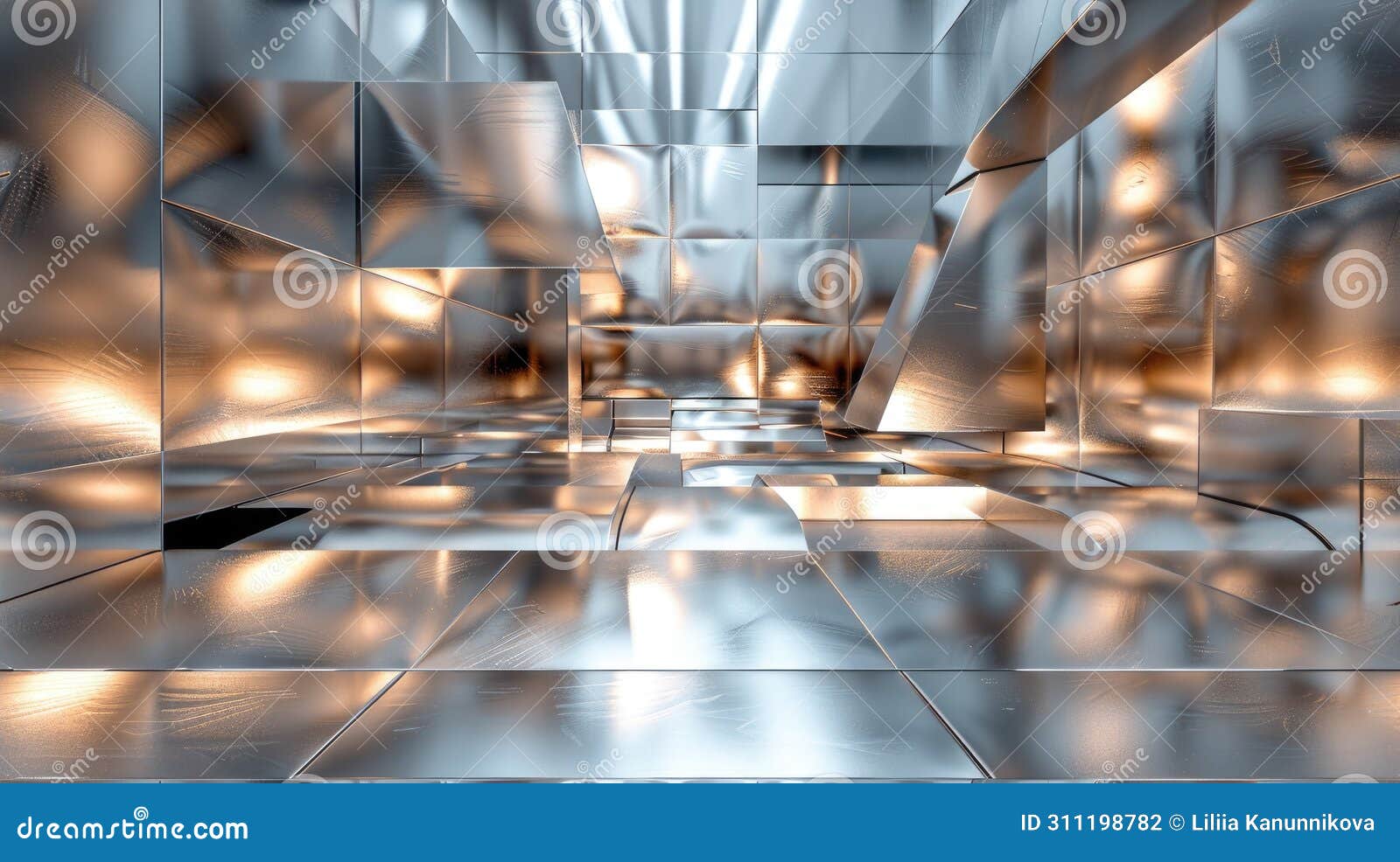 A Geometrical Background Characterized by a Lustrous Metal Surface ...