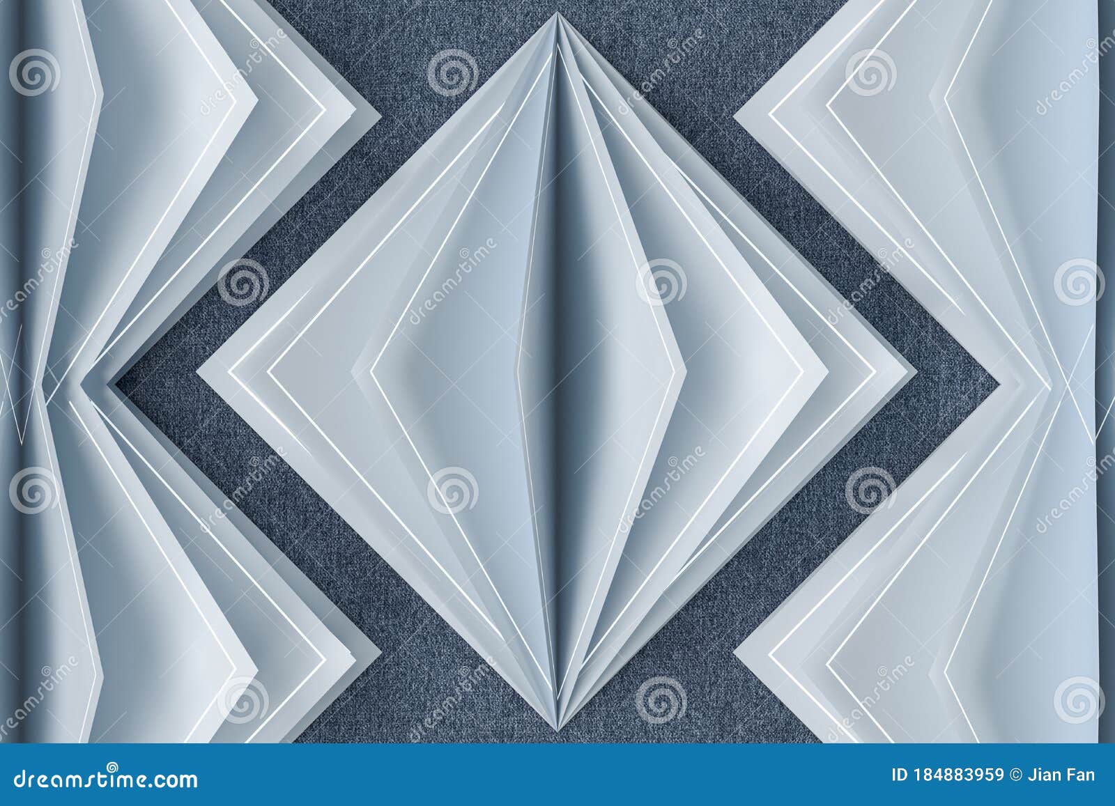 Geometrical Background with Cubic Paper Squares, 3d Rendering Stock ...