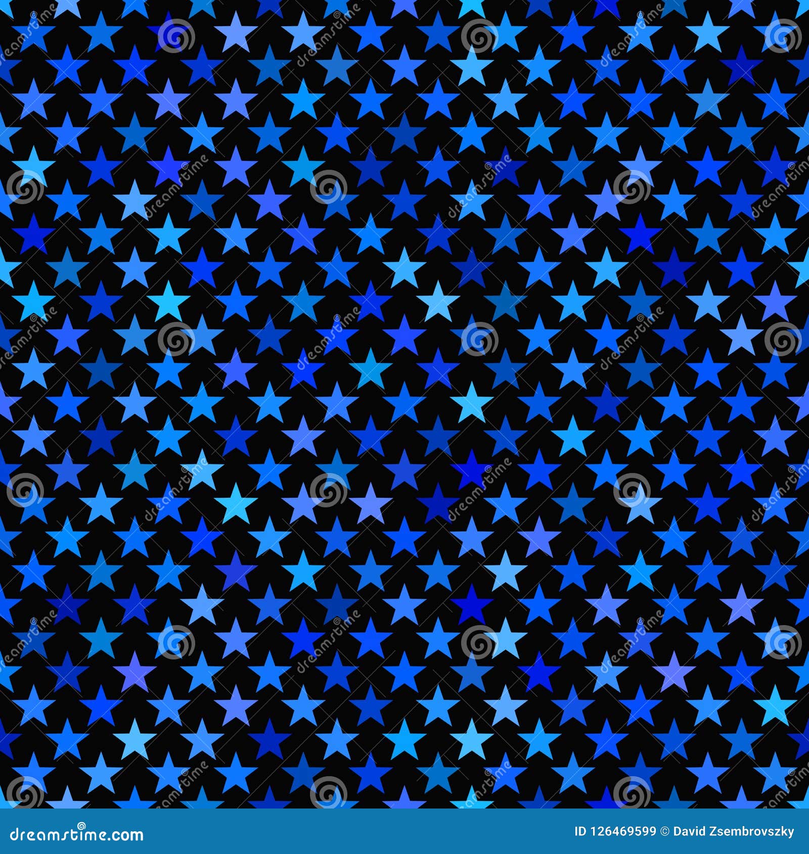 Geometrical Blue Pentagram Pattern Background - Repeating Graphic Stock ...