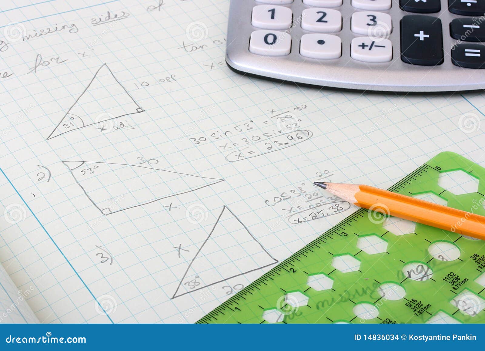 Geometrical calculations stock photo. Image of green - 14836034