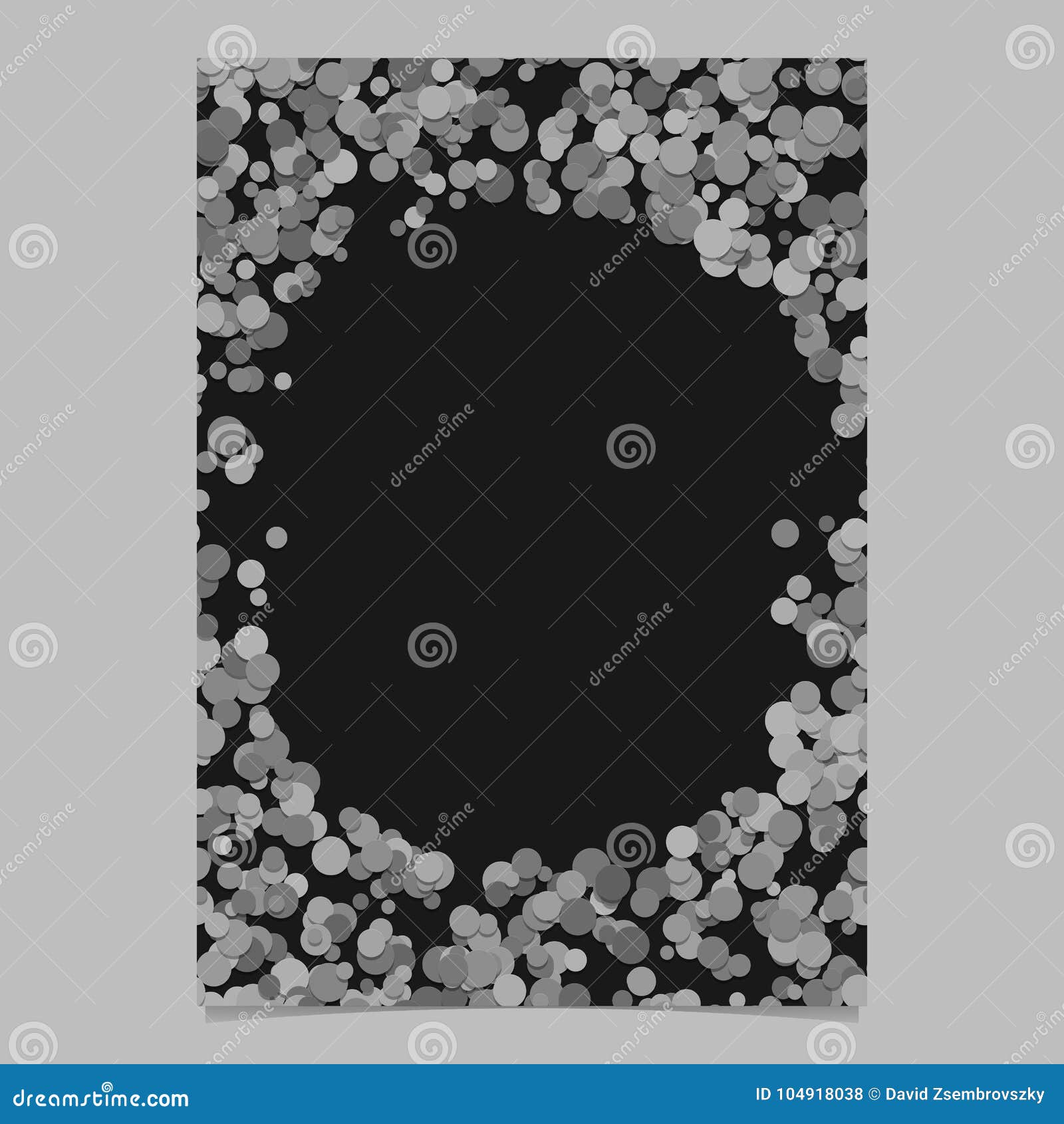 Geometrical Chaotic Dot Pattern Page Background Template - Vector Blank ...