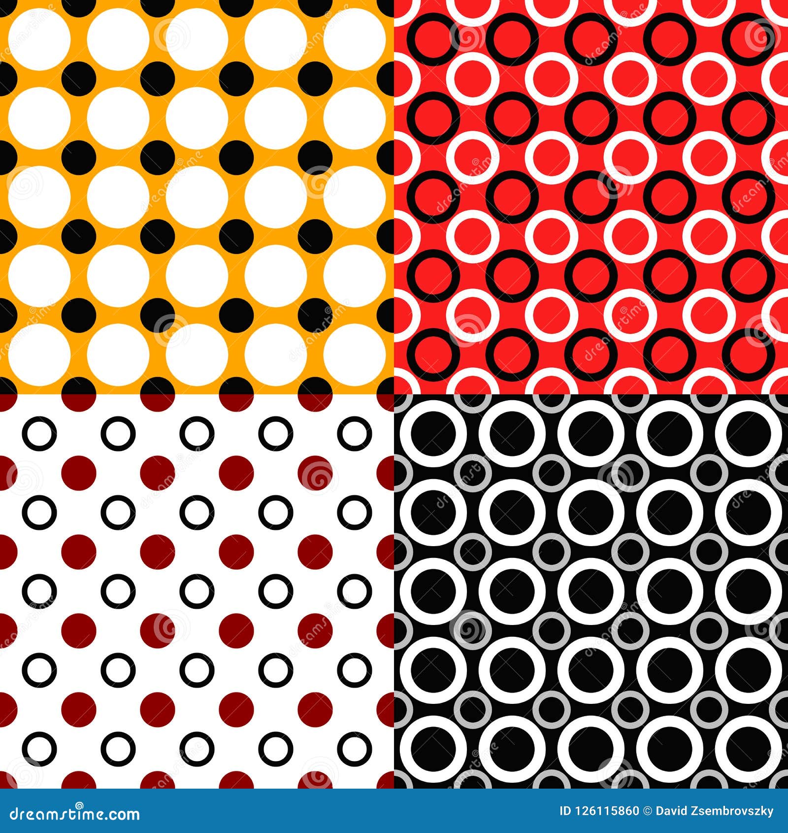 Geometrical Circle Pattern Background Design Set - Color Vector ... Geometrical Circle Pattern Background Design Set - Color Vector ...