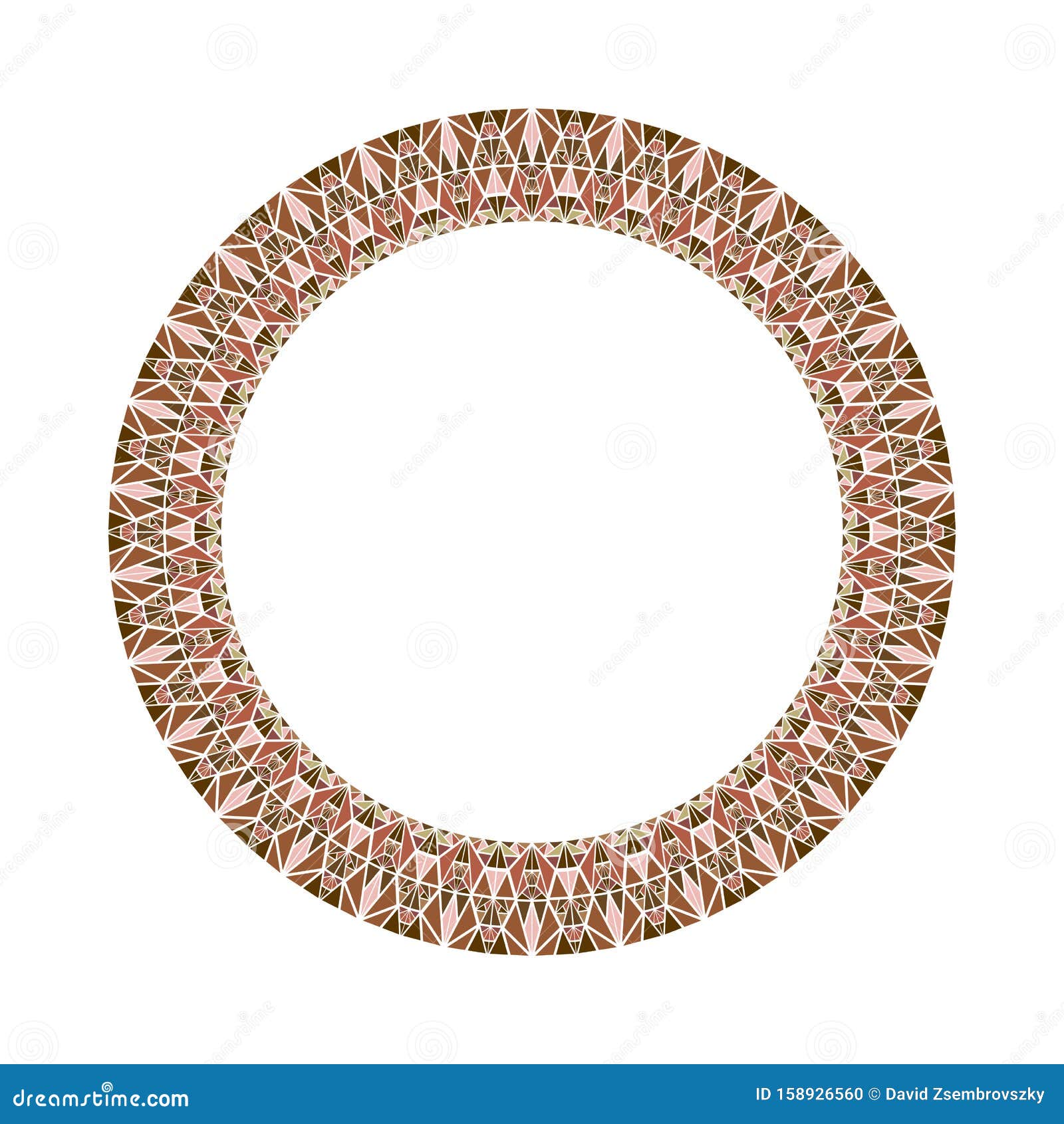 Colorful Triangle Tile Border - Circular Round Vector Design Element ...
