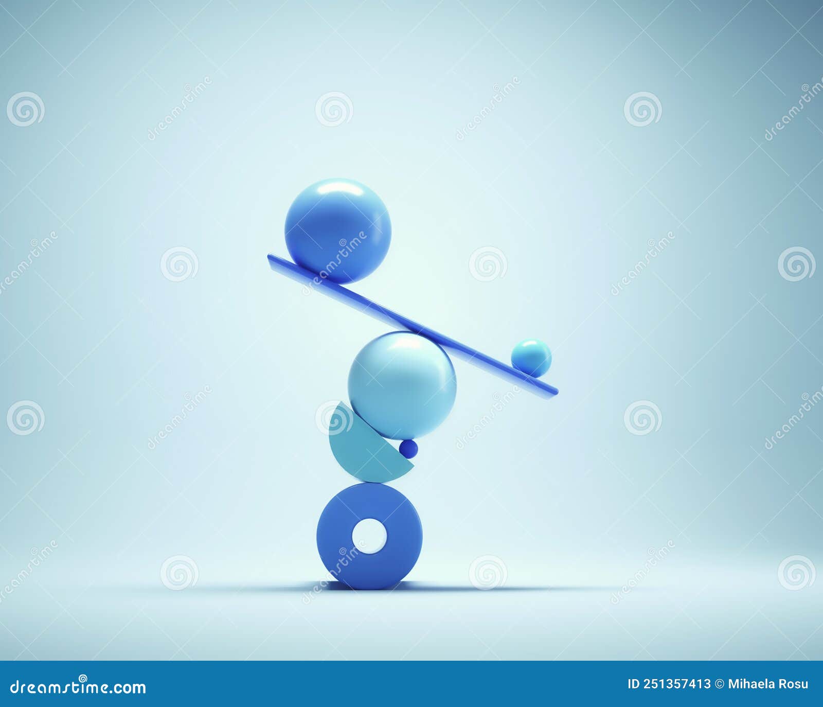 Geometrical Elements on Balance Stock Illustration - Illustration of ...