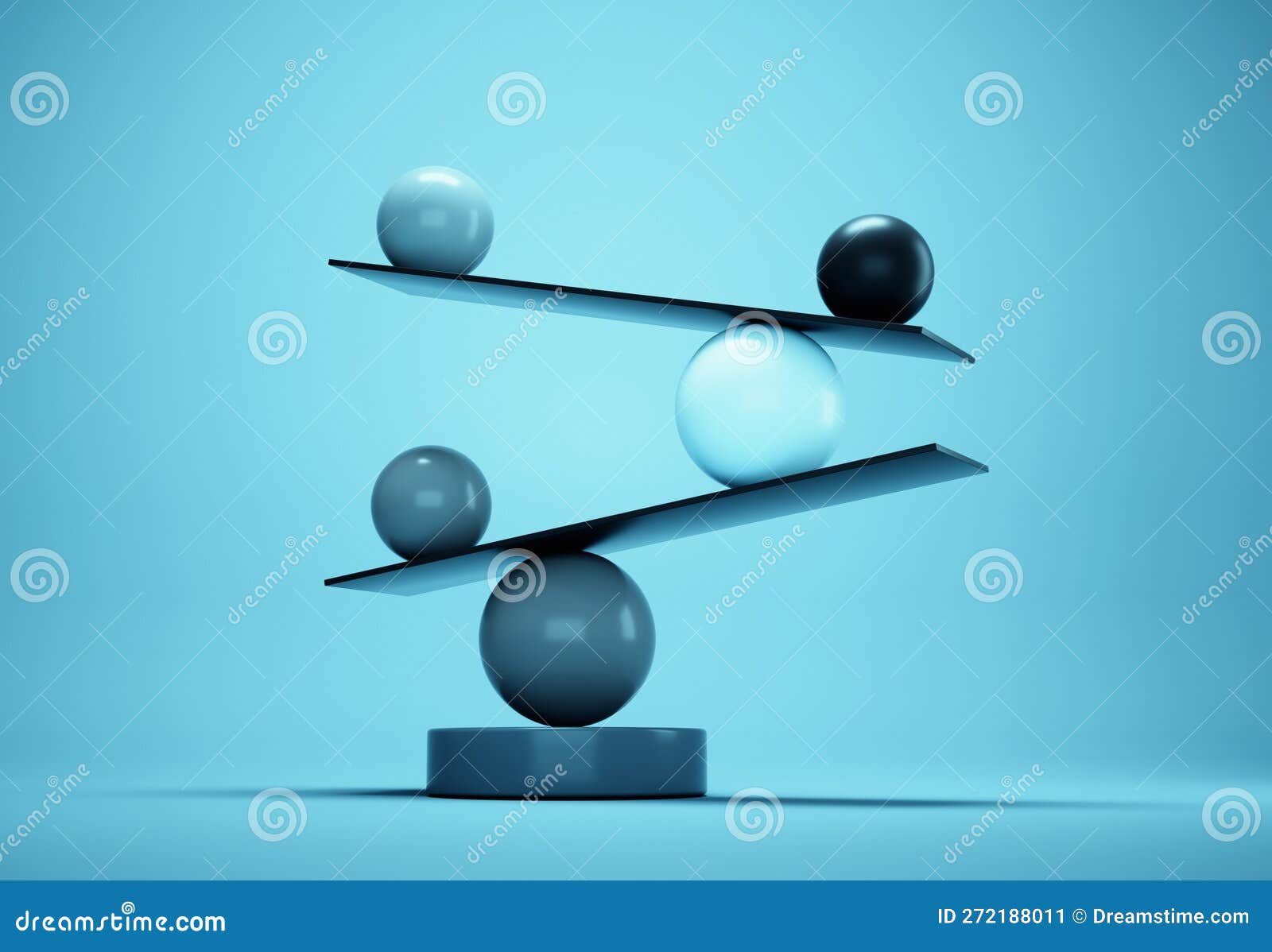 Geometrical Elements on Balance Stock Illustration - Illustration of ...