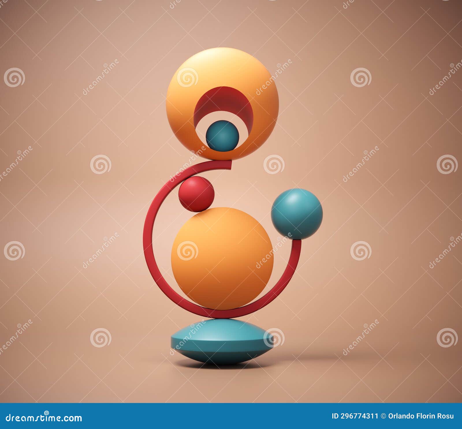 Geometrical Elements on Balance Stock Illustration - Illustration of ...