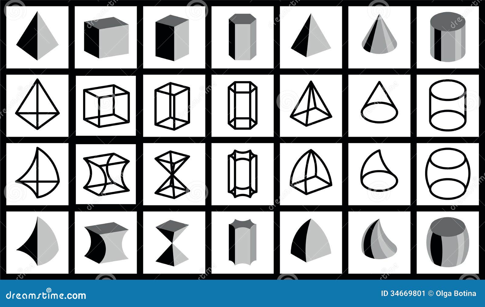 Geometrical Figures Cartoon Vector | CartoonDealer.com #9105581