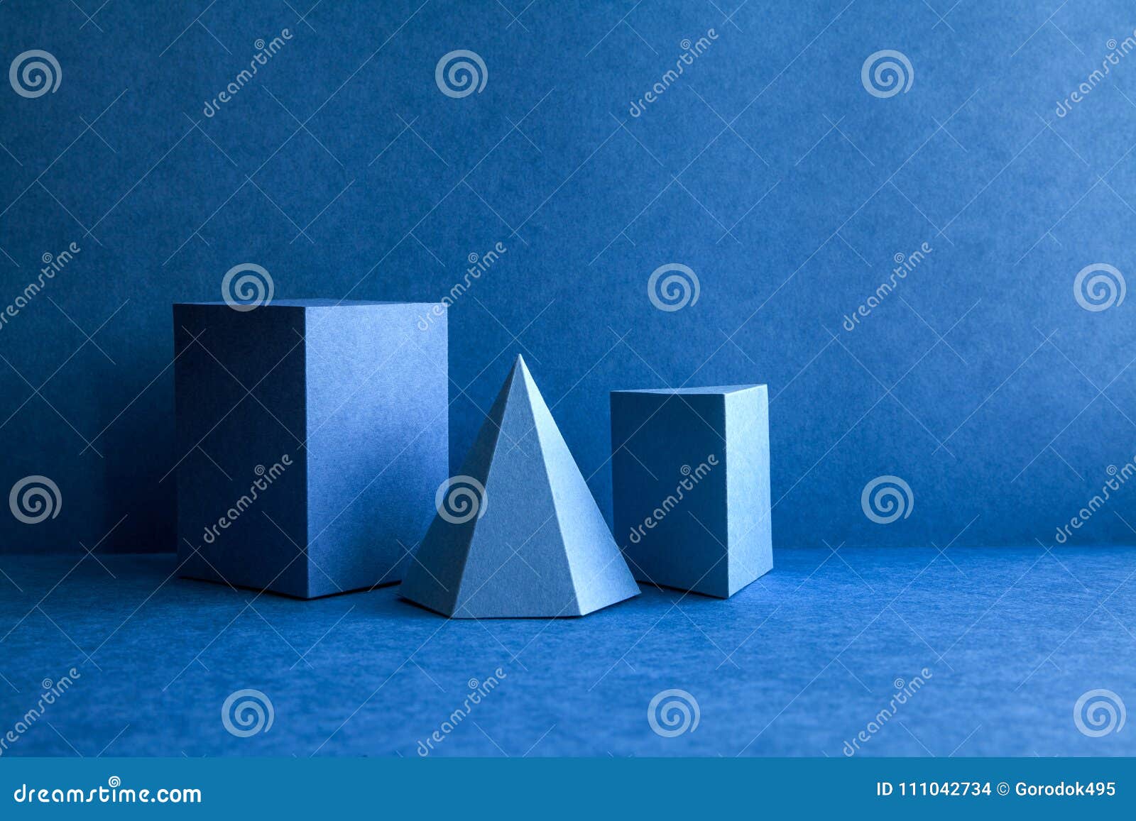 Geometrical Figures Still Life Composition. Three-dimensional Prism ...