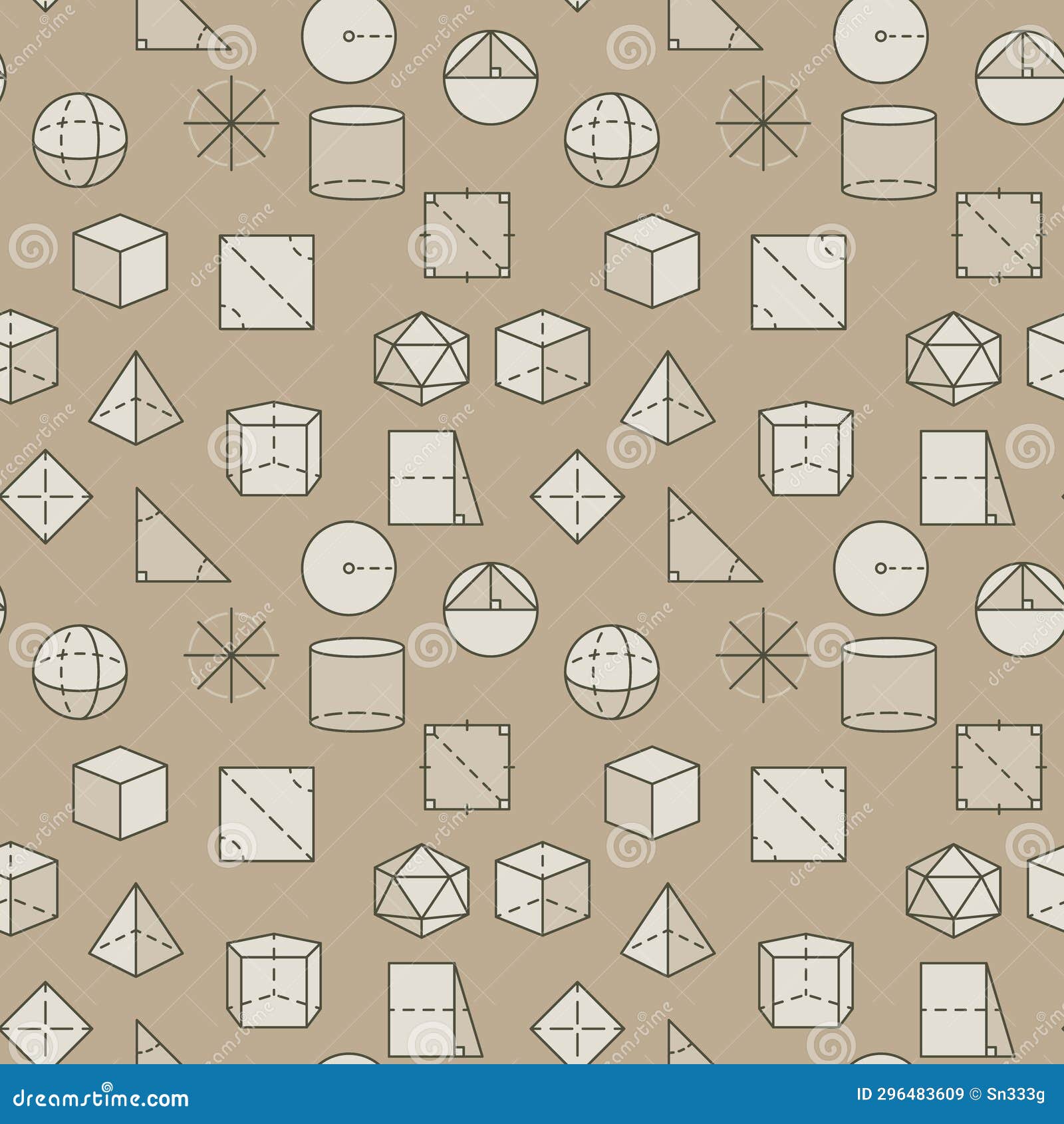 Geometry Education Concept Vector Linear Vertical Blue Banner