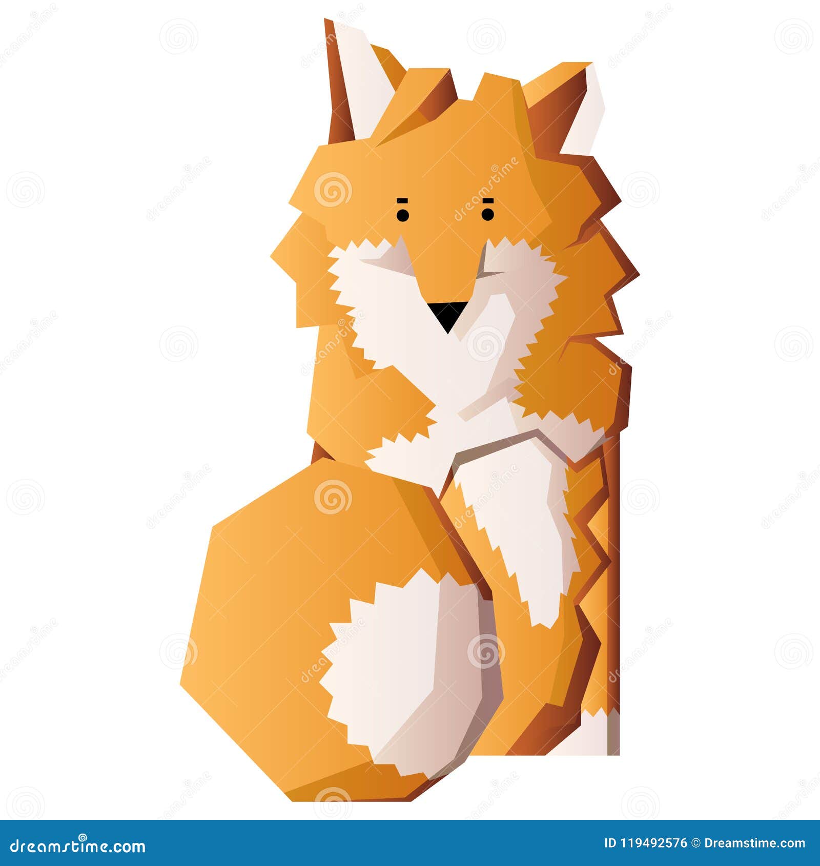 Geometrical Fox Illustration Stock Vector - Illustration of wild ...