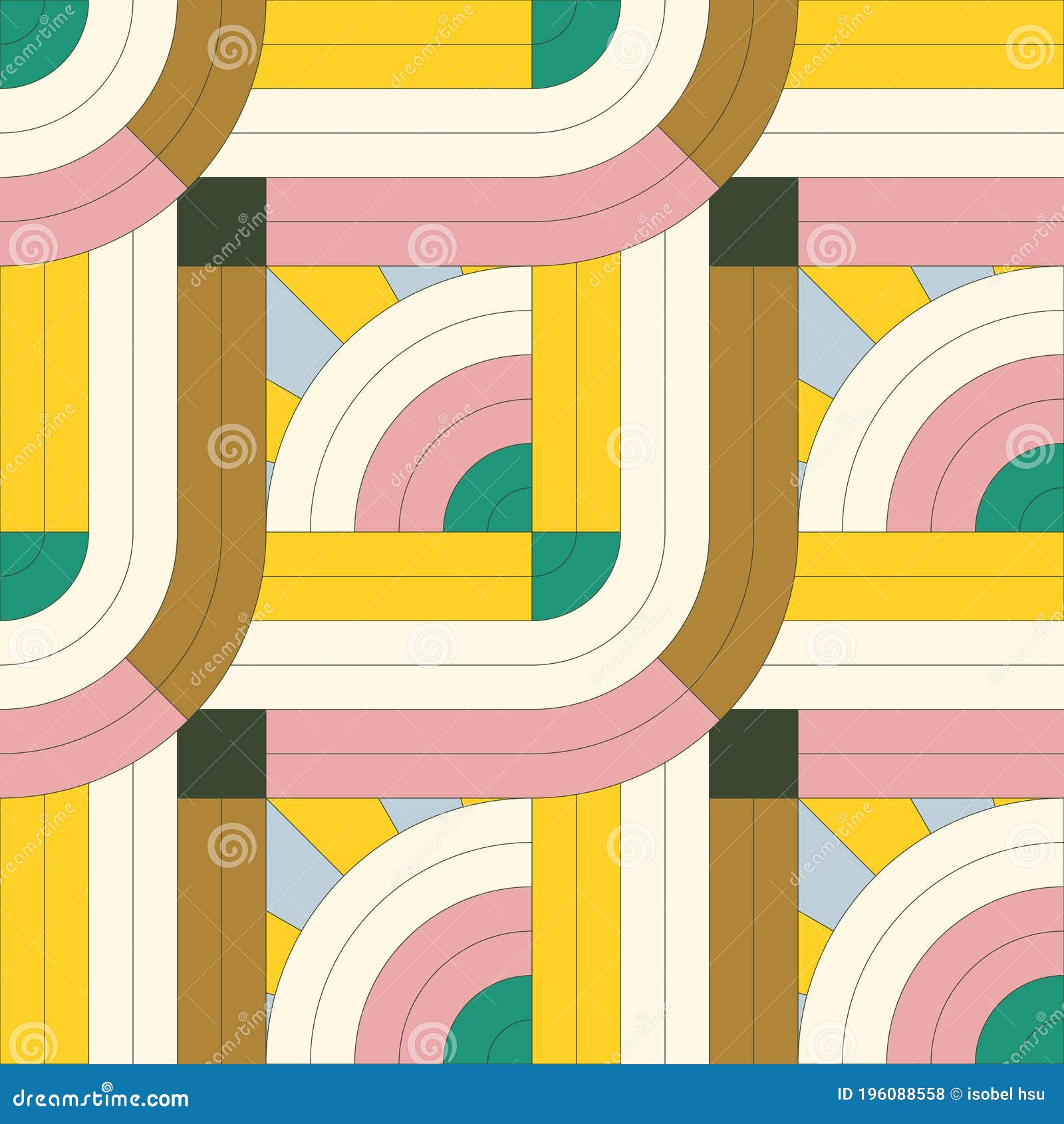 Intertwined Grid - Celadon And Purple Ornate Netting. Royalty-Free ...