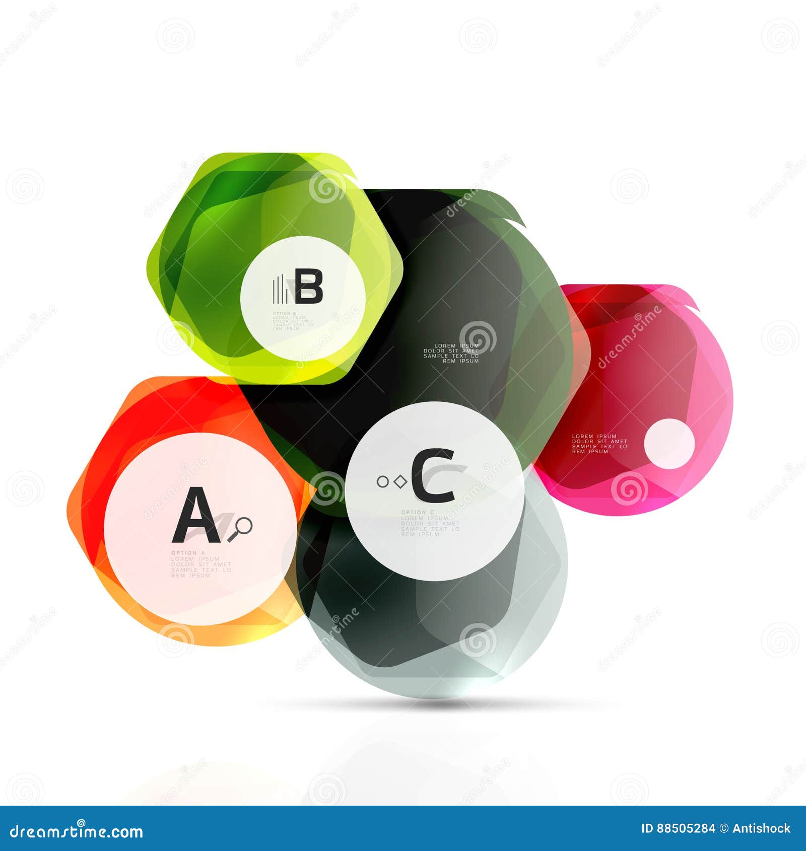 Geometrical Hexagon Aqua Elements Stock Illustration - Illustration of ...