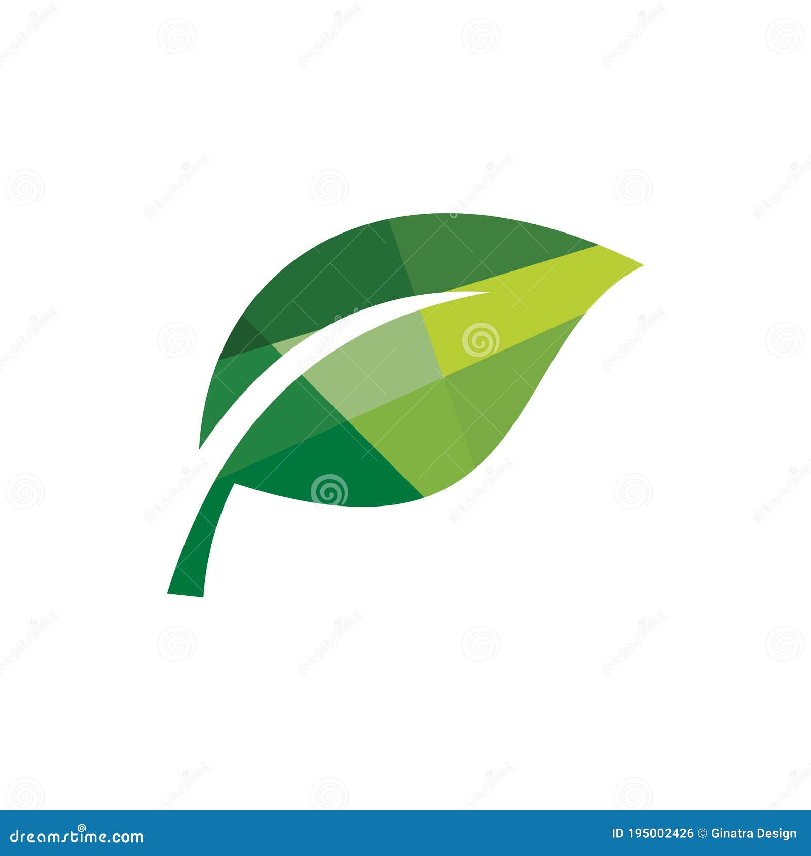 Geometrical Leaf Logo Sign stock vector. Illustration of concept ...