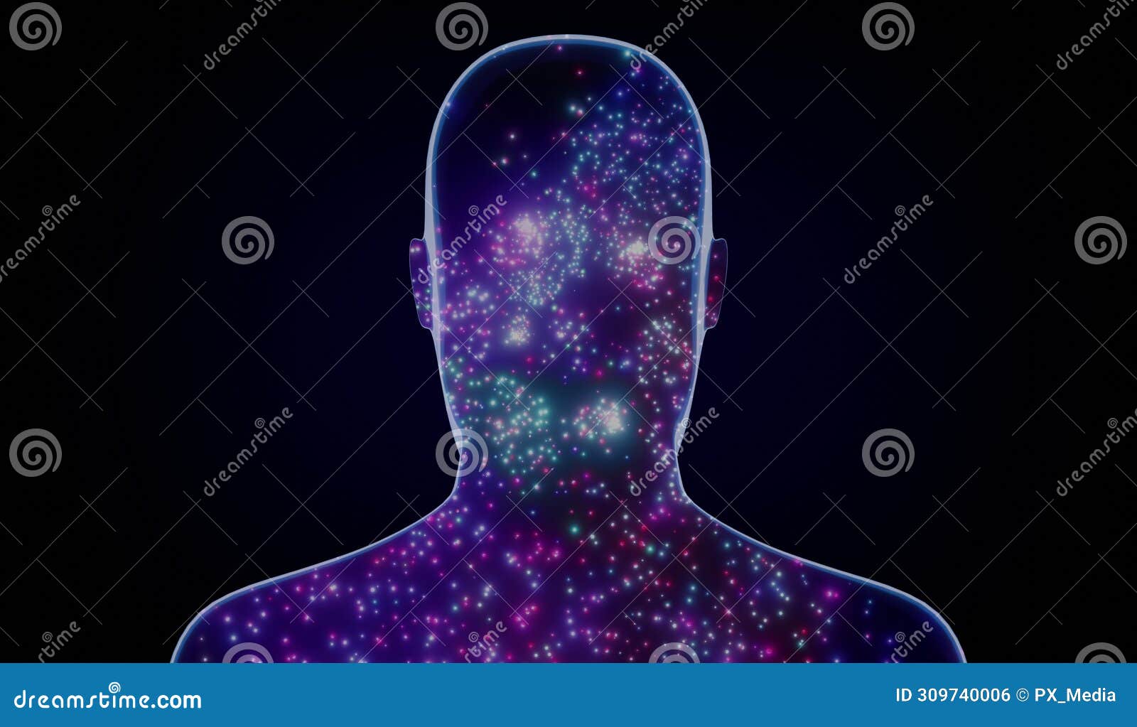 Geometrical Man Face with Stars Texture Stock Illustration ...
