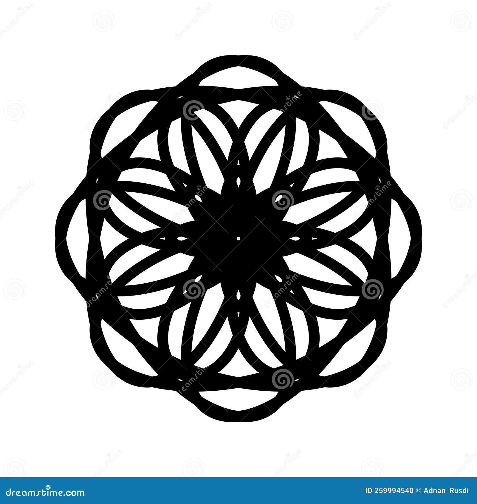 Geometrical Mandala Vector Illustration Stock Vector - Illustration of ...