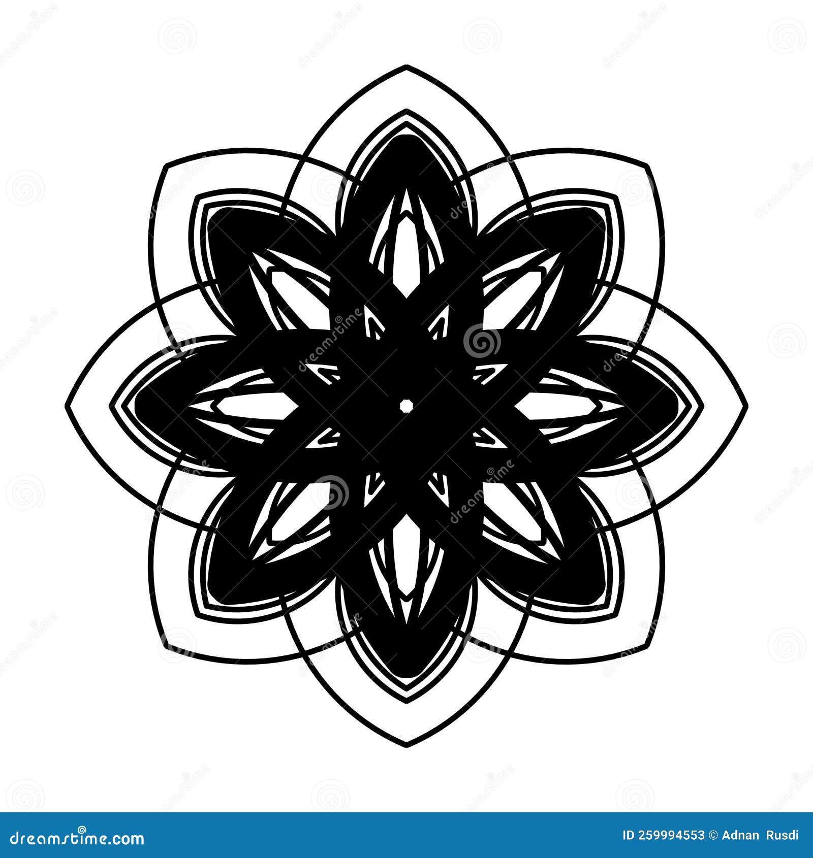 Geometrical Mandala Vector Illustration Stock Vector - Illustration of ...