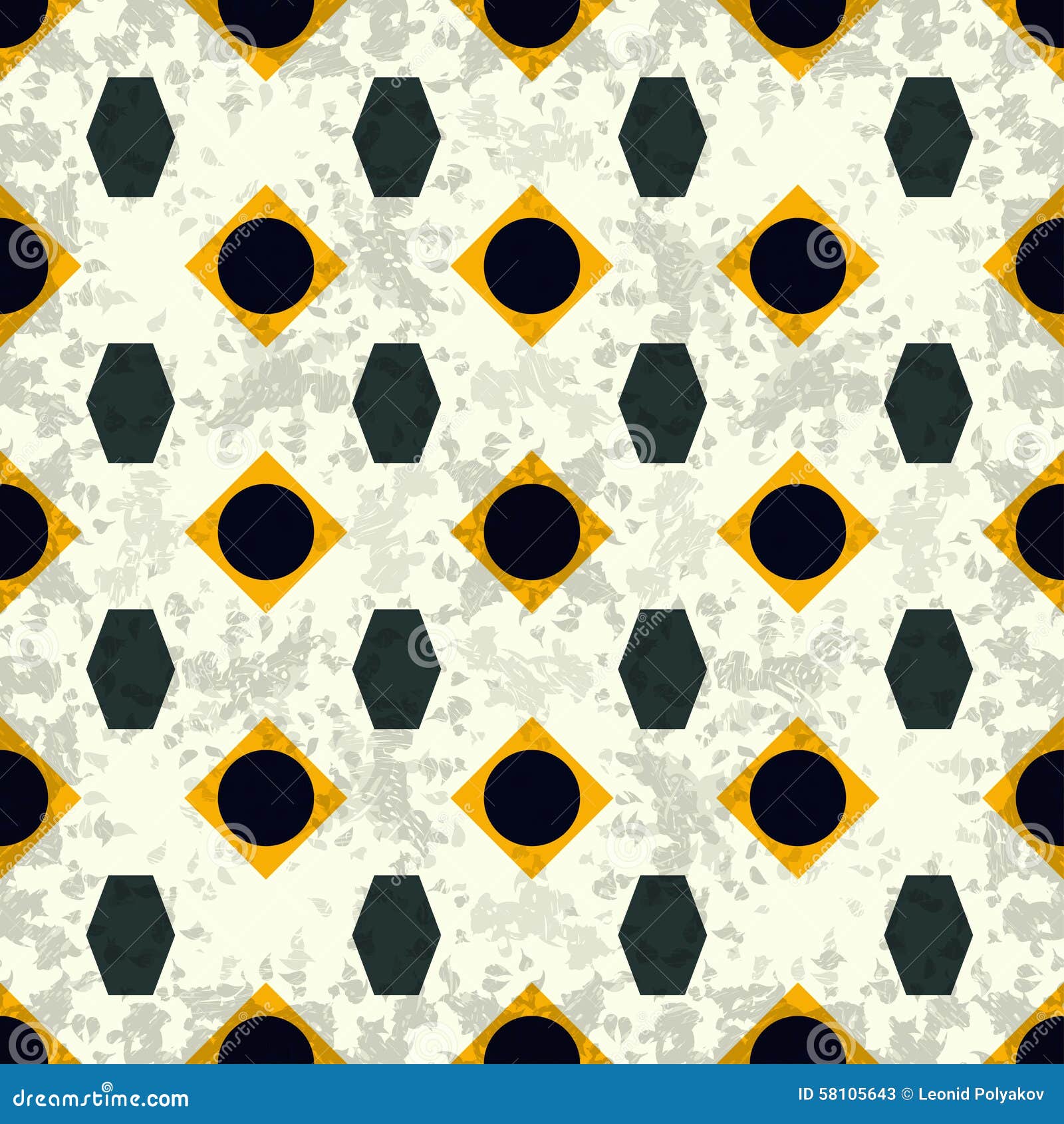 Geometrical Objects on a Light Background Grunge Effect a Vector ...