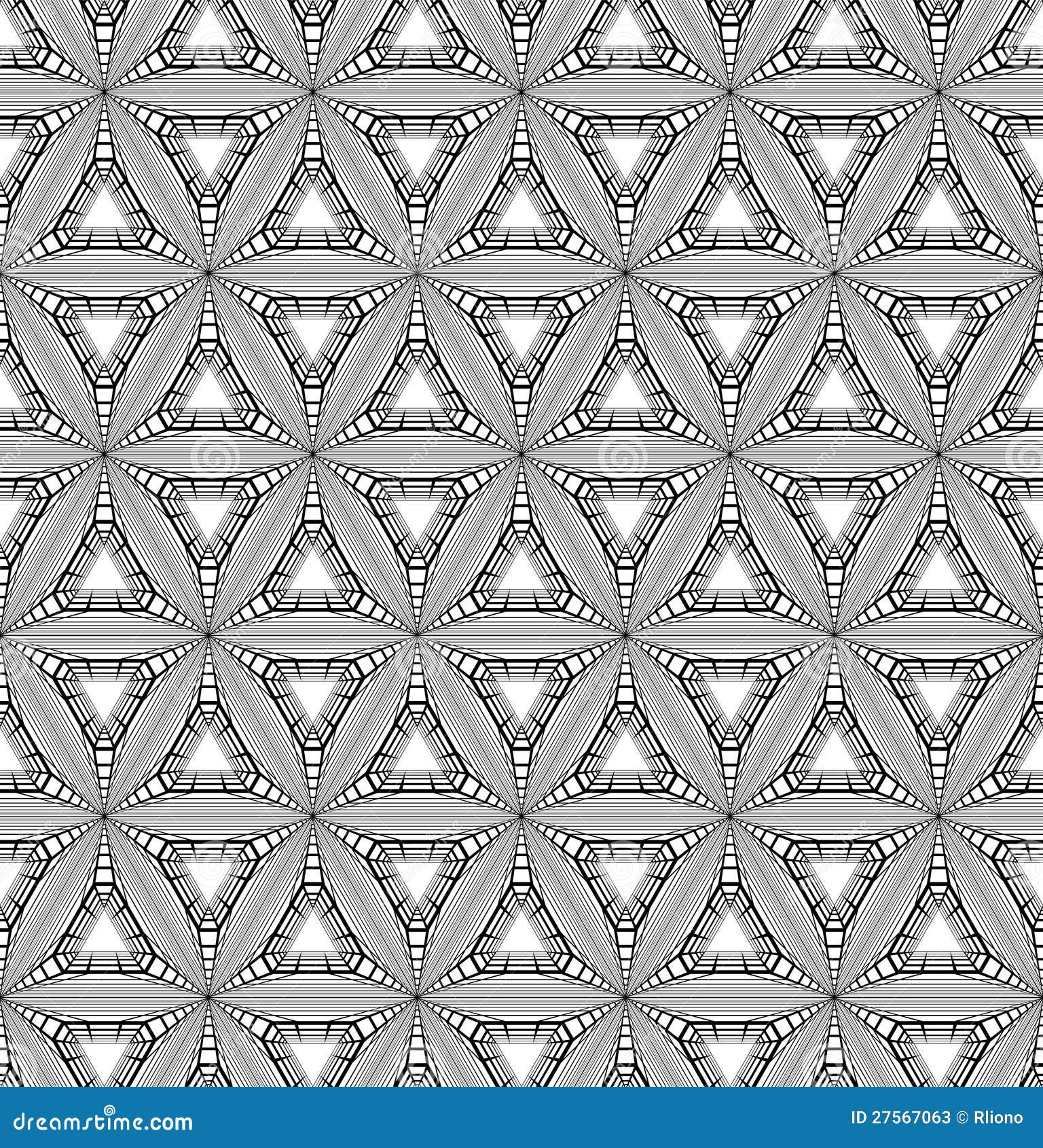 Geometrical Ornament with Triangle. Stock Vector - Illustration of ...