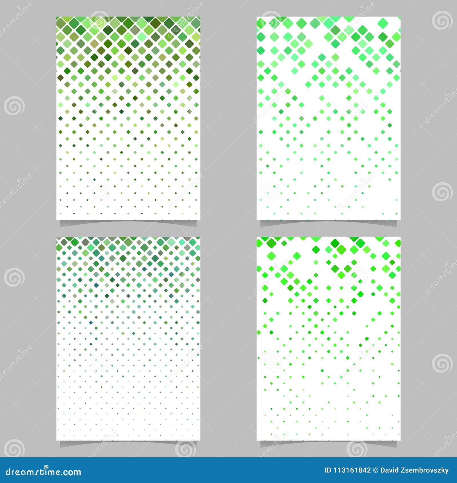 Geometrical Pattern Brochure Design - Mosaic Page Background Set Stock ...