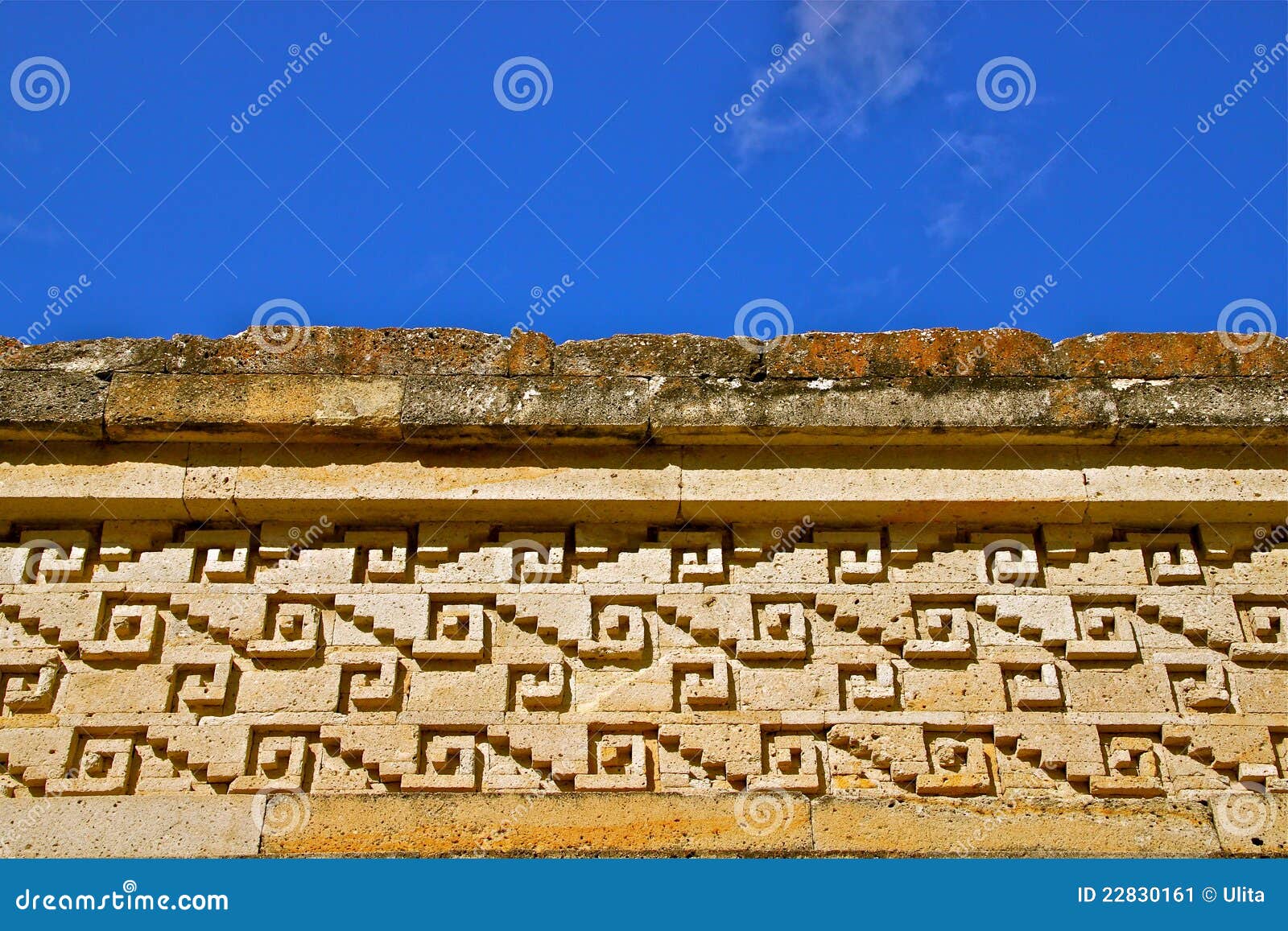 Geometrical Pattern (Grecos), Mitla Ruins, Mexico Stock Image - Image ...