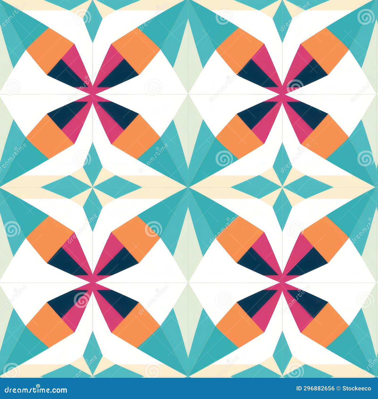 Geometrical Pattern with Triangular Shapes in Balanced Symmetry Stock ...