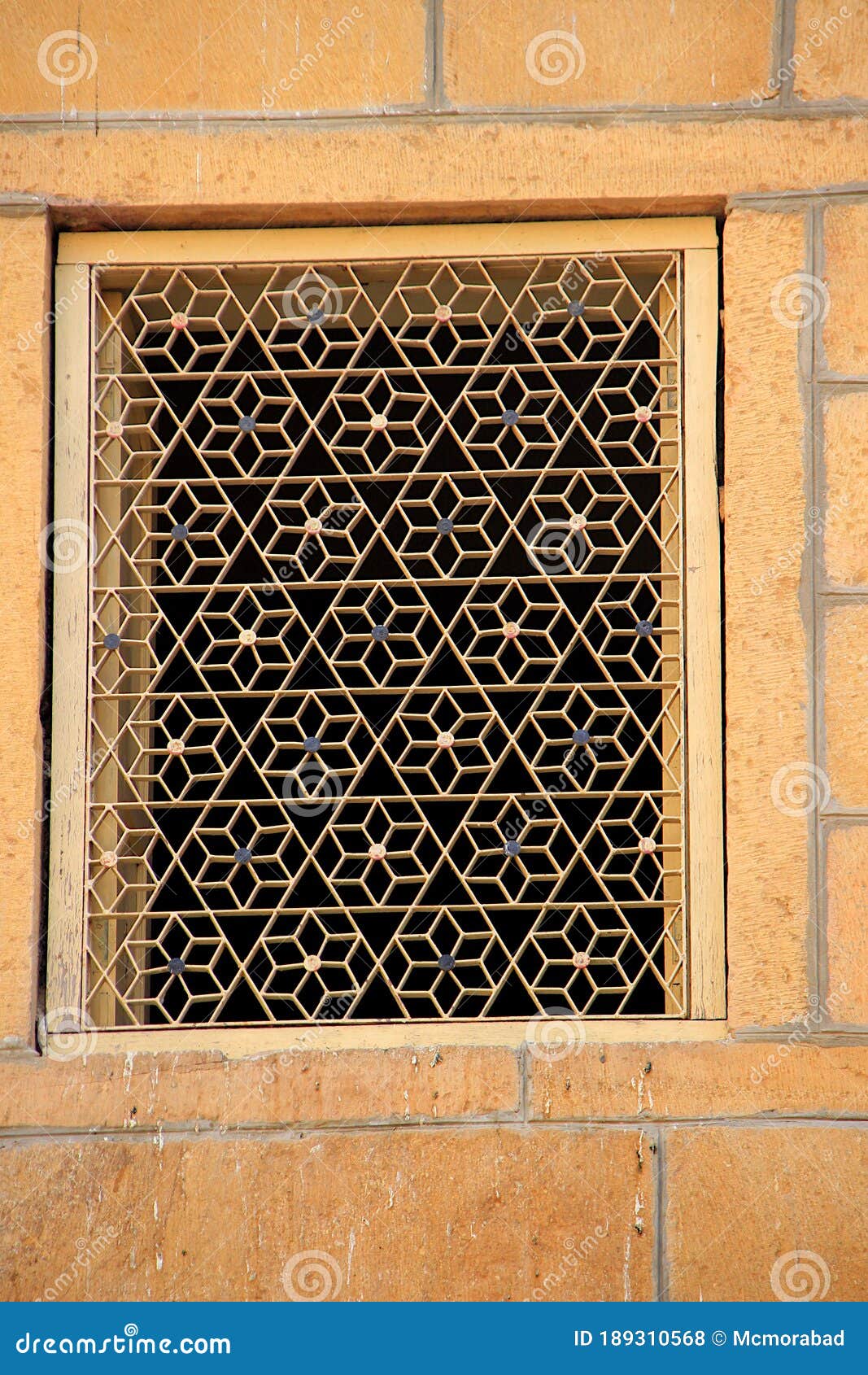 Geometrical Pattern in Window Frame Stock Photo - Image of asia ...