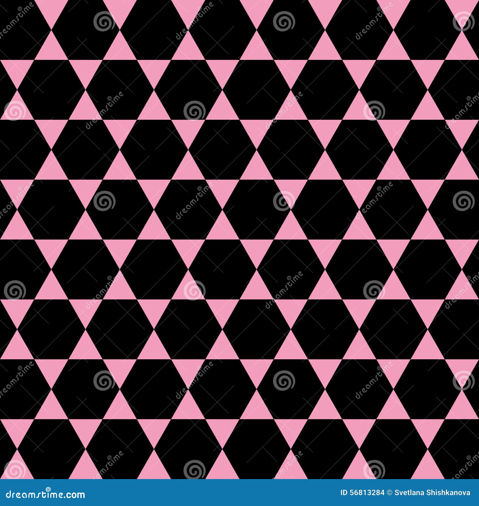Geometrical Pink and Black Seamless Pattern Stock Vector - Illustration ...