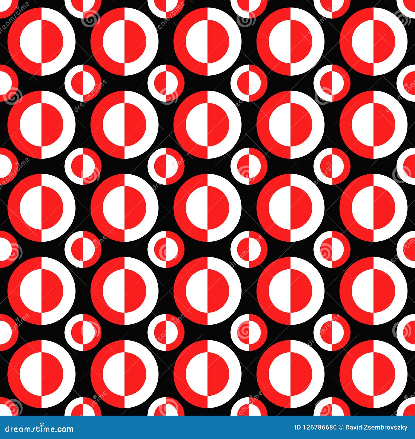 Geometrical Repeating Pattern Vector Circle Background Stock Vector